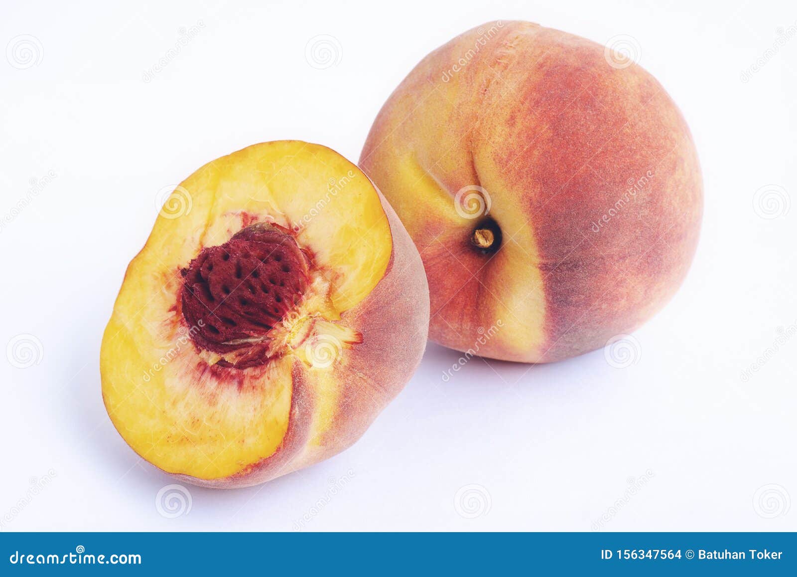 Peach slice, fruit. stock photo. Image of pink, green - 156347564