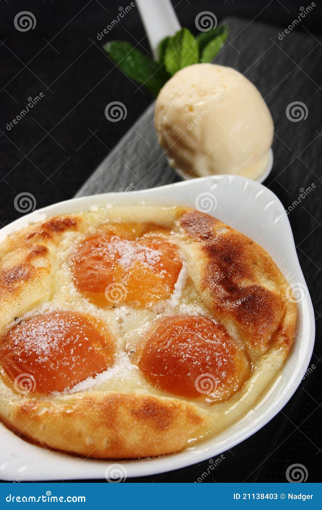 Peach souffle stock image. Image of confection, dessert - 21138403