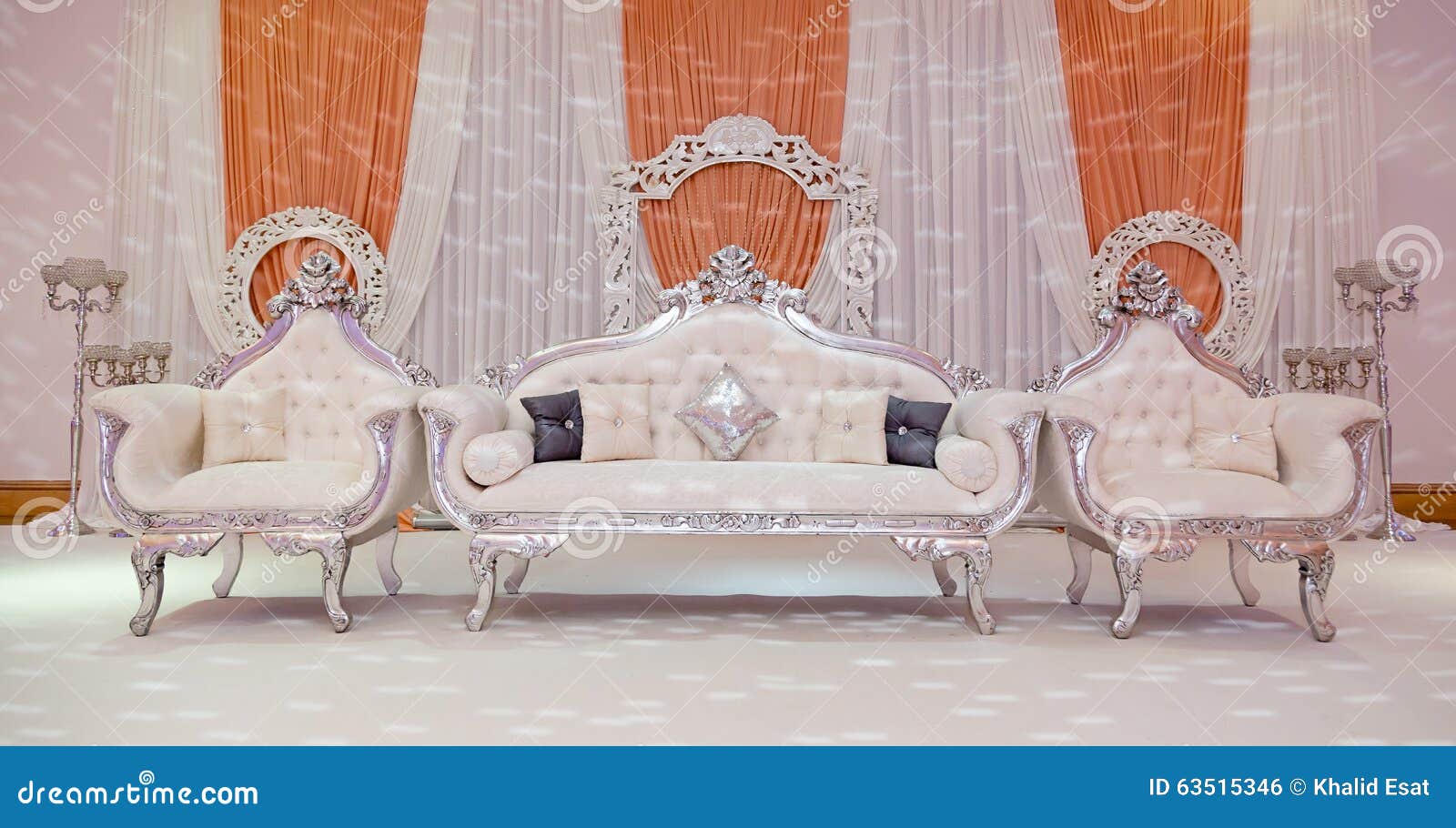 Peach stage stock photo. Image of garlands, asia, decoration - 63515346