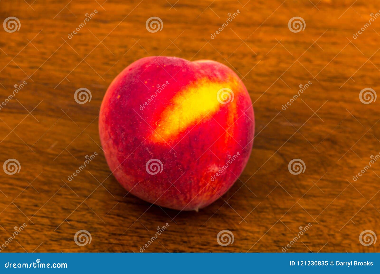 Peach on a Table stock image. Image of food, nutritious - 121230835