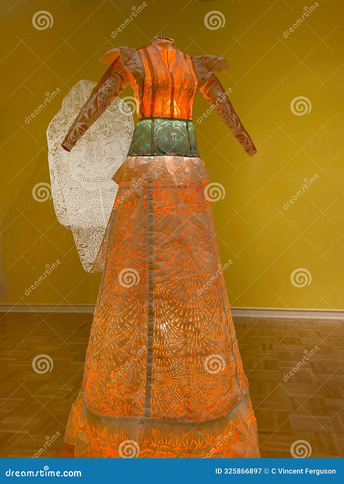 Peach Translucent Dress 01 stock image. Image of translucent - 325866897