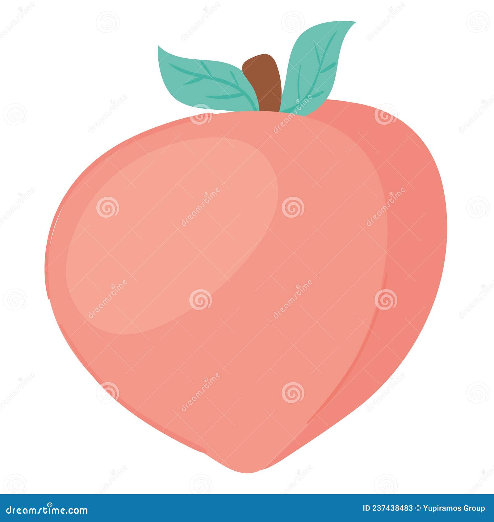 Peach vector icon stock vector. Illustration of isolation - 237438483