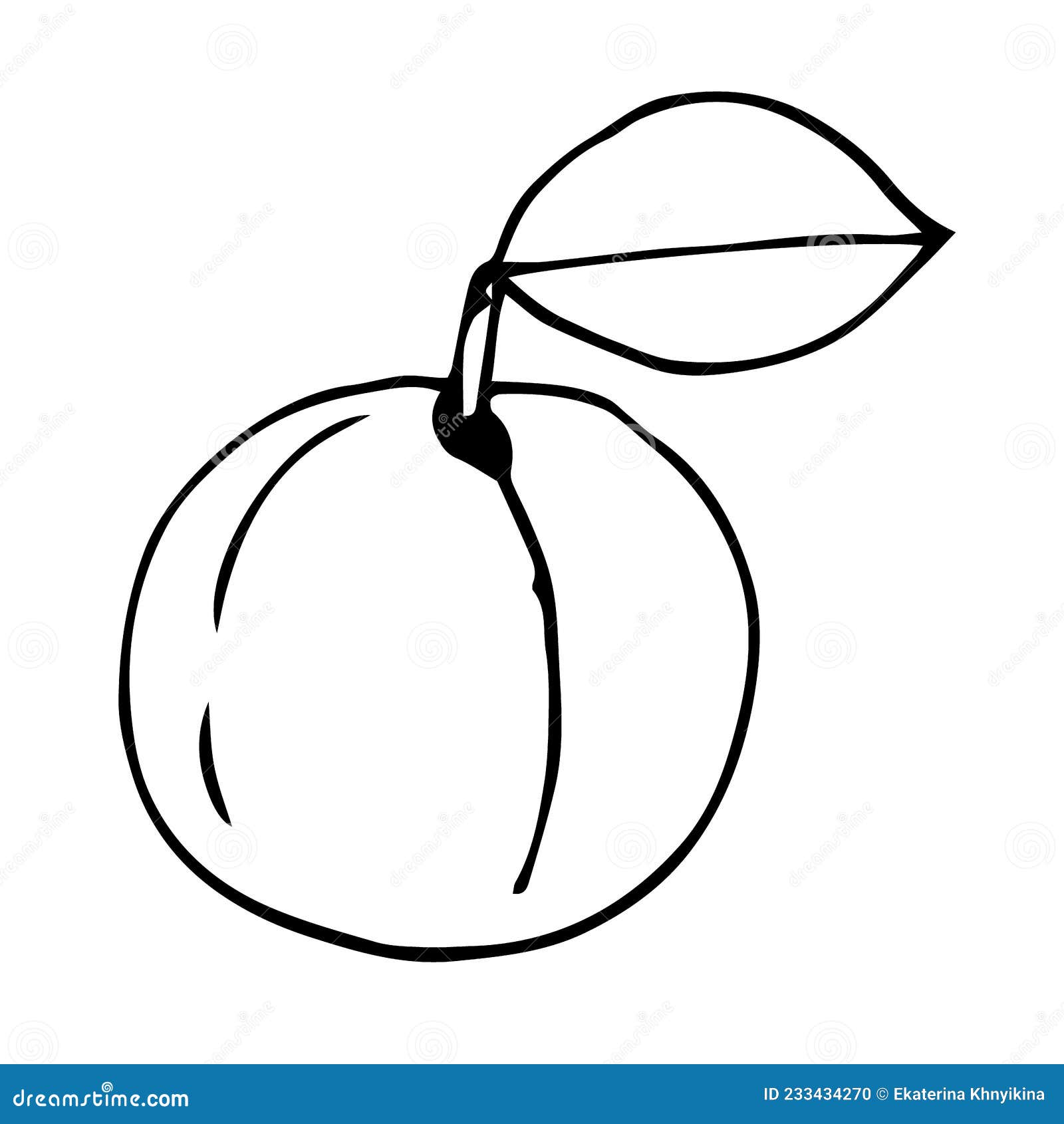 Peach Vector Illustration, Hand Drawing Doodle Stock Vector ... Peach Vector Illustration, Hand Drawing Doodle Stock Vector ...