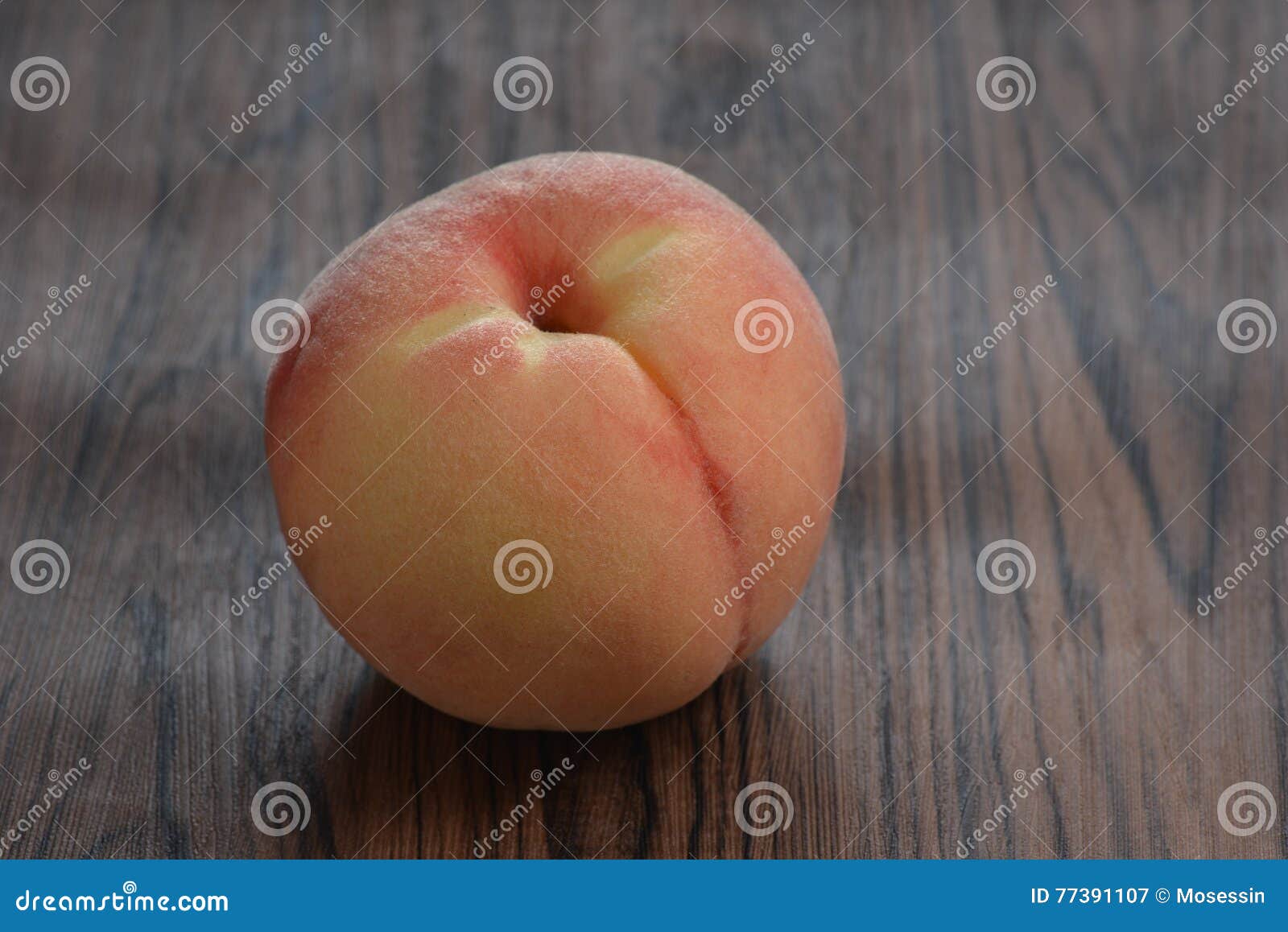 Peach on wooden table stock image. Image of fork, vegetable - 77391107
