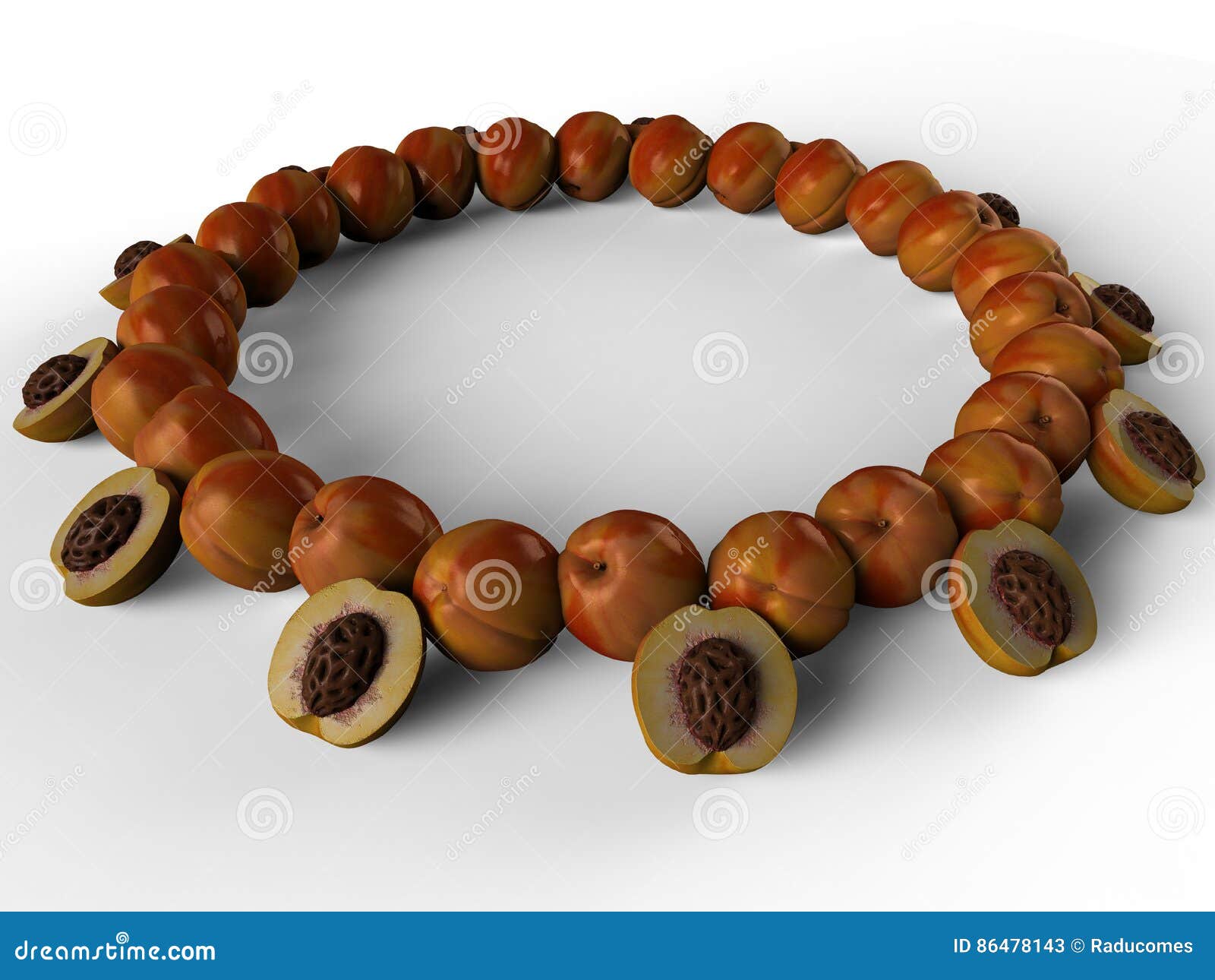 Peaches Circular Array Illustration Stock Illustration - Illustration ...