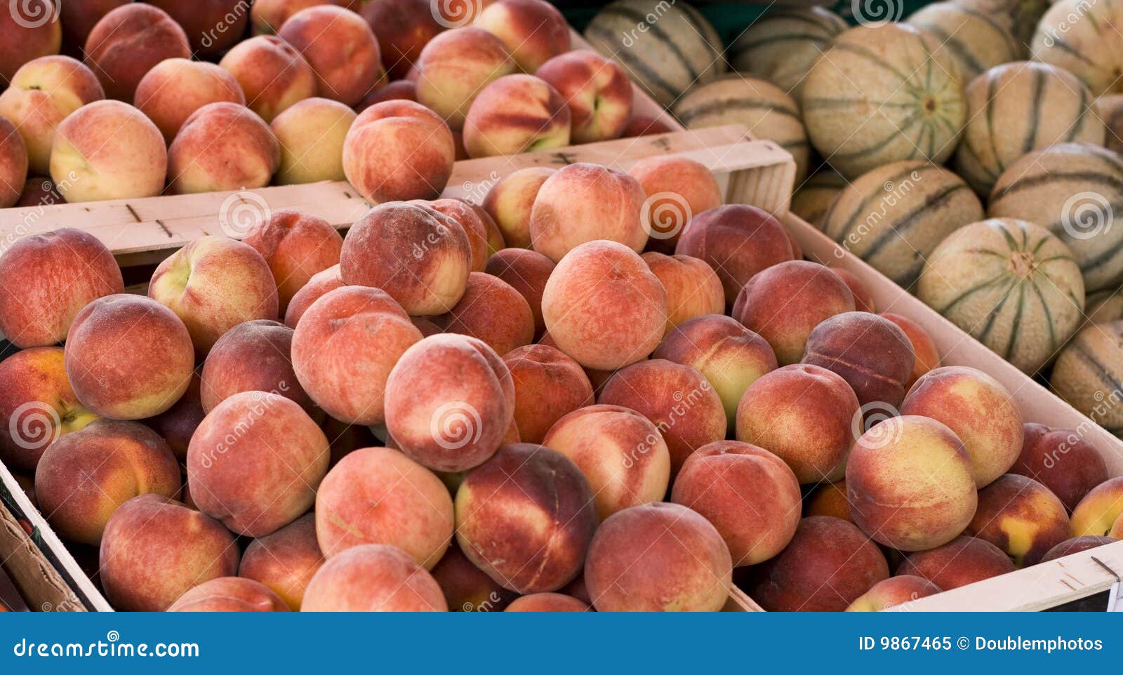 Peaches and melon stock image. Image of melon, melons - 9867465