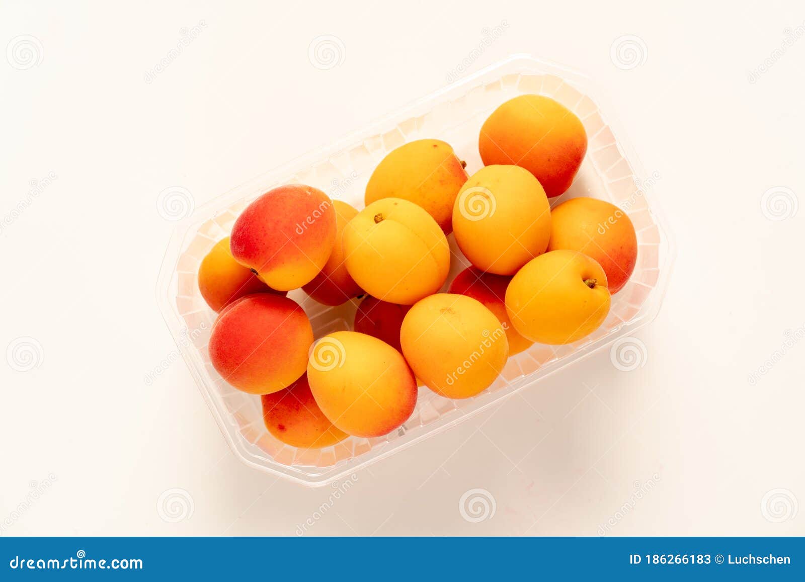 Peaches in Plastic Packaging from a Supermarket Stock Image - Image of ...