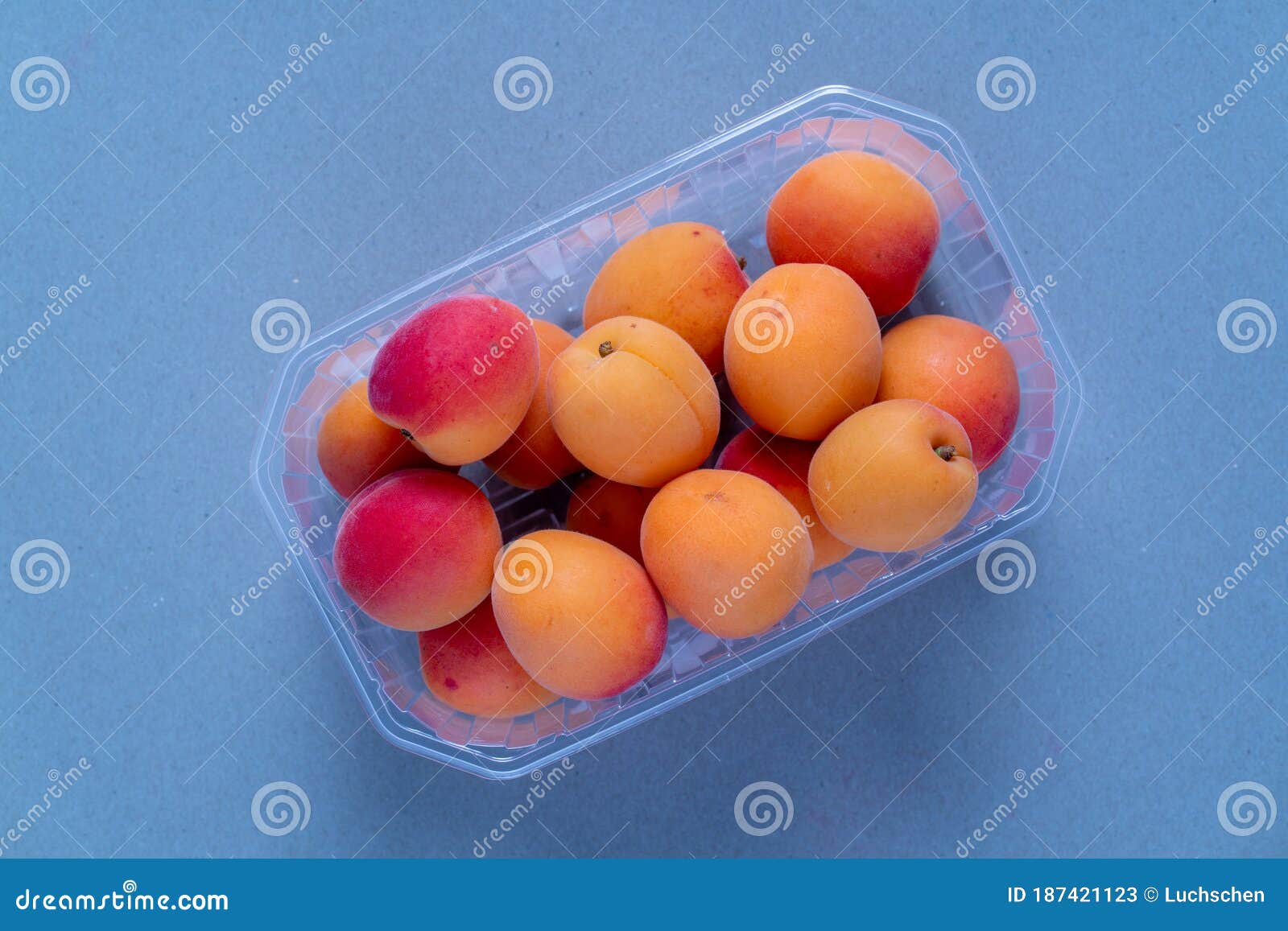 Peaches in Plastic Packaging from a Supermarket Stock Image - Image of ...