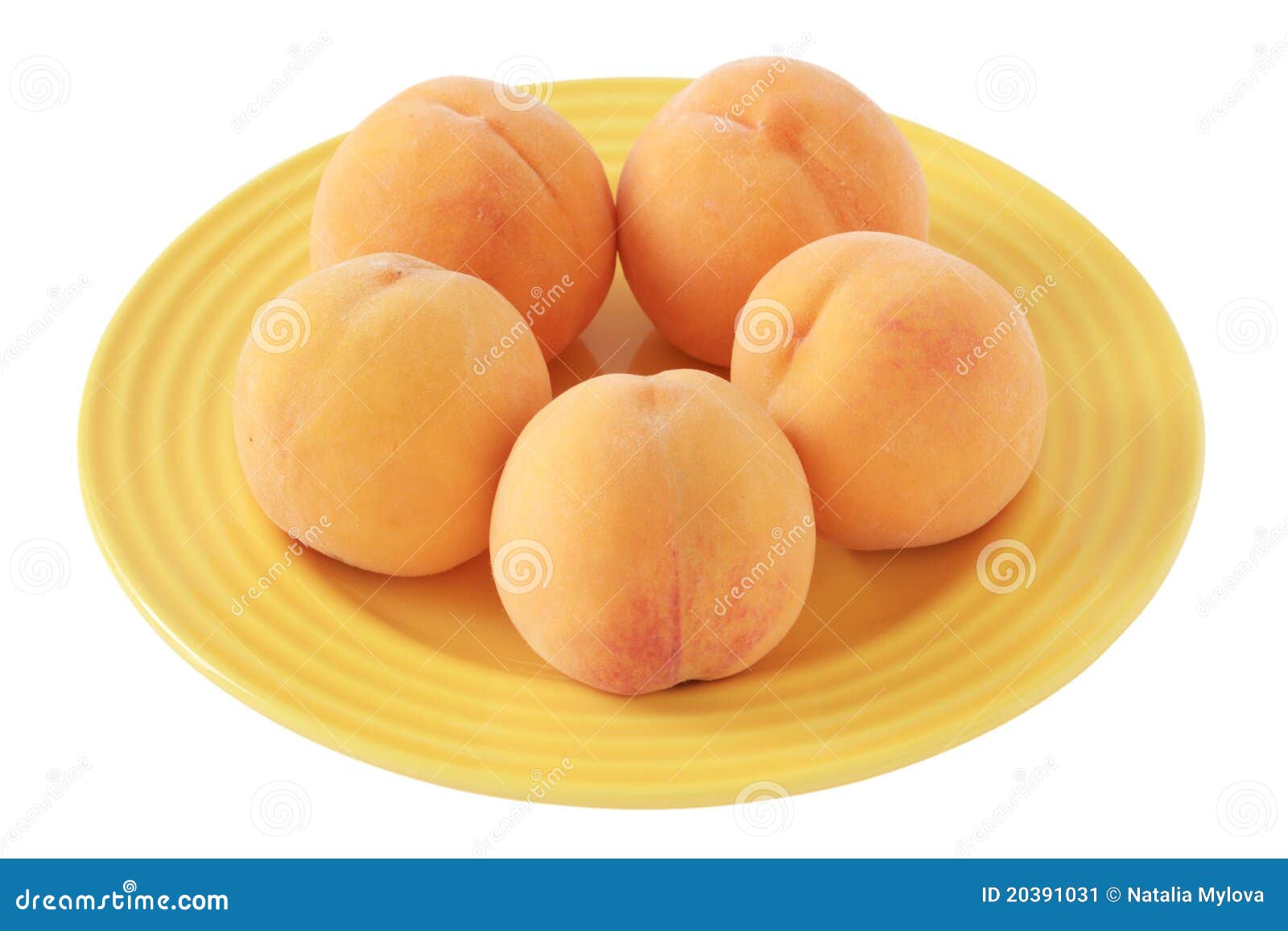 Peaches on a plate stock image. Image of peach, plate - 20391031