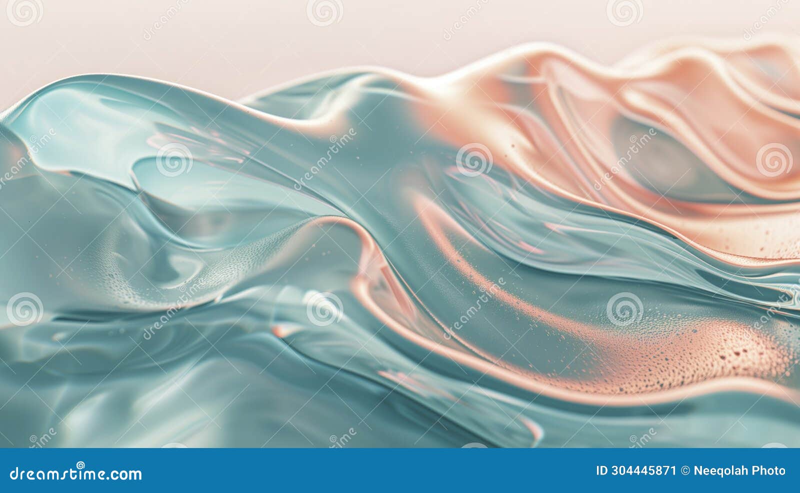 Peachy and Teal Abstract Flowing Background. Translucent Glass ...