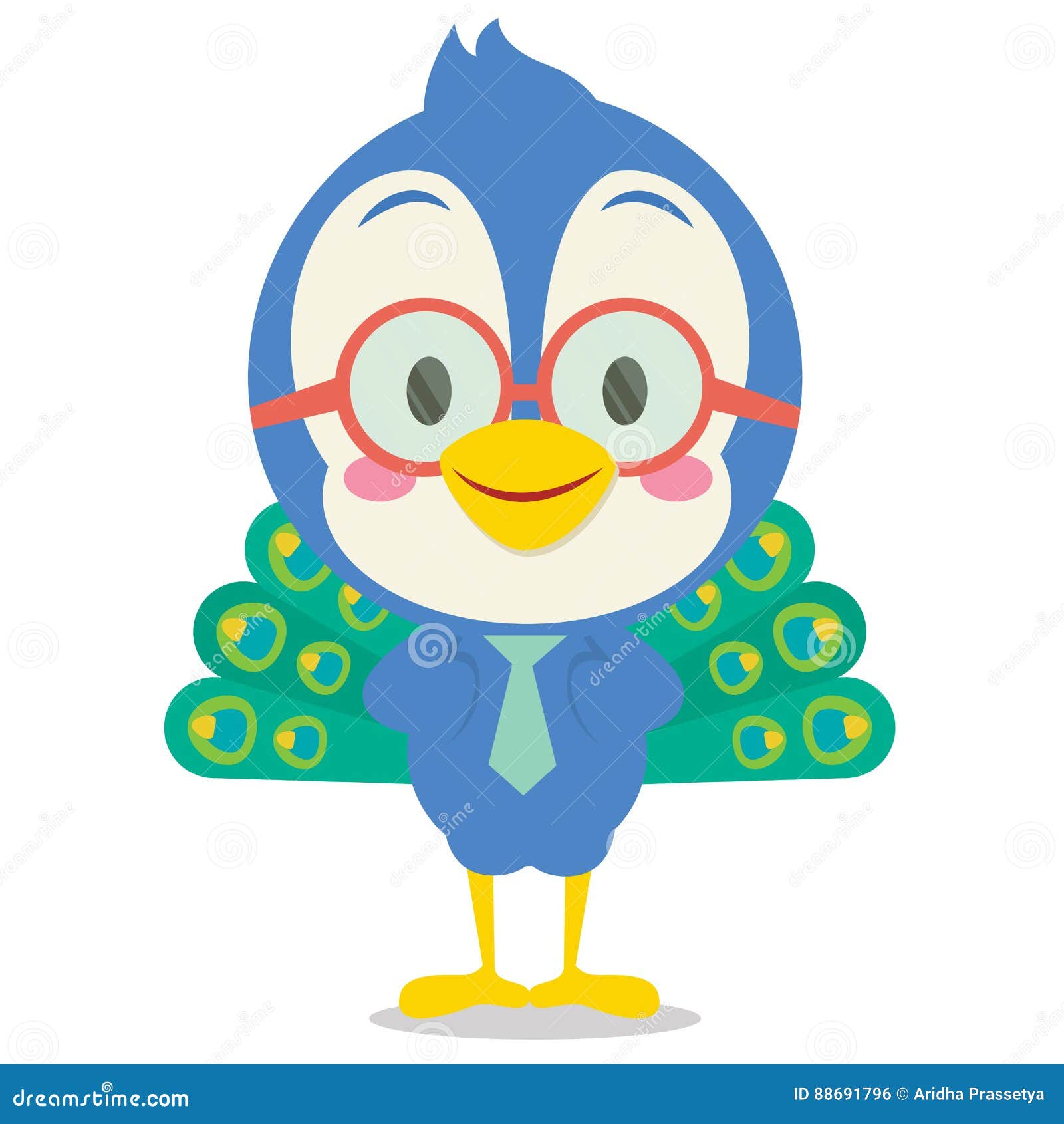 Peacock Character Design Style Collection Stock Vector - Illustration ...
