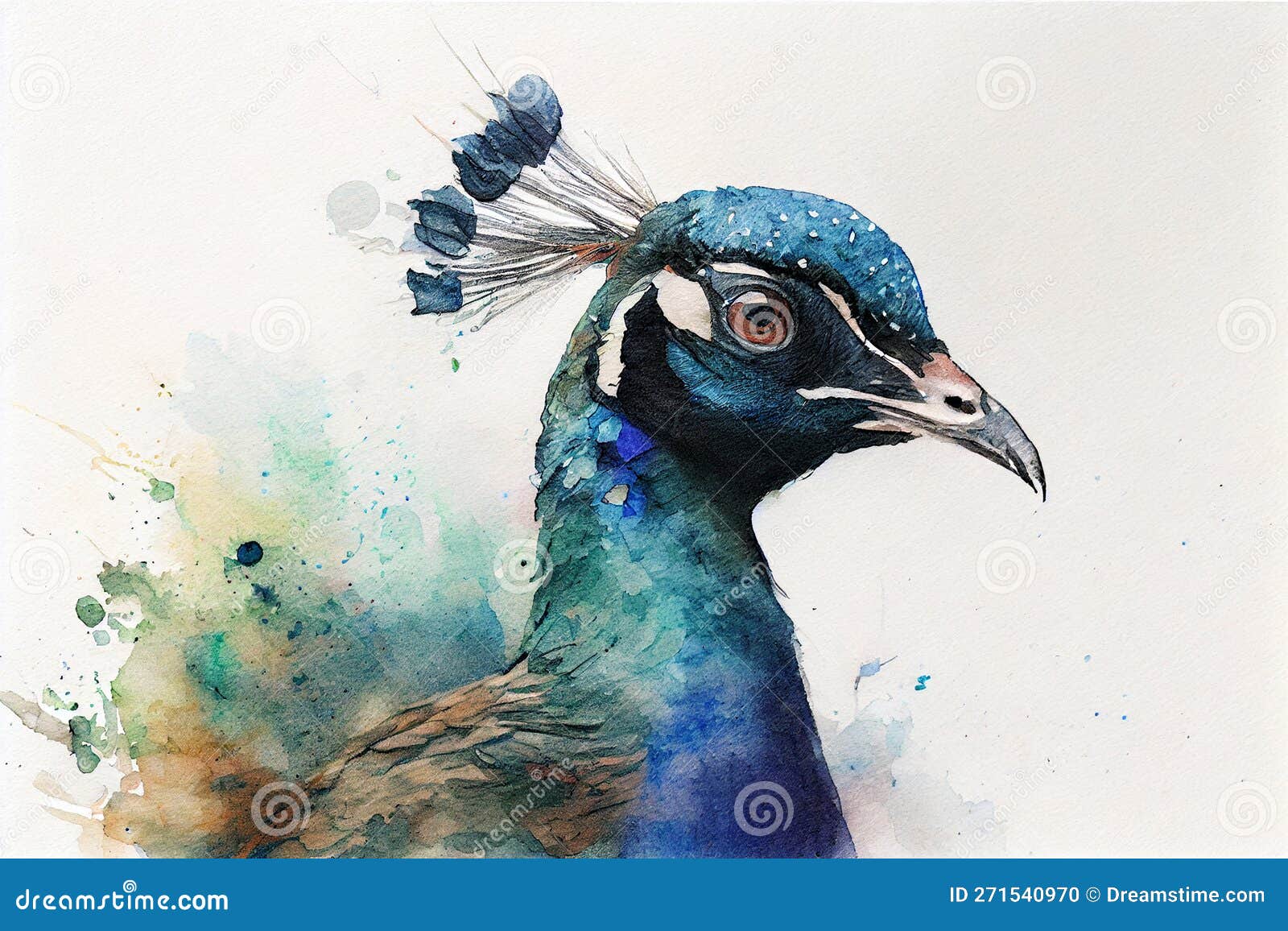 Peacock Drawing Fantasy Bird. Vector Illustration.Colorful Stily ...