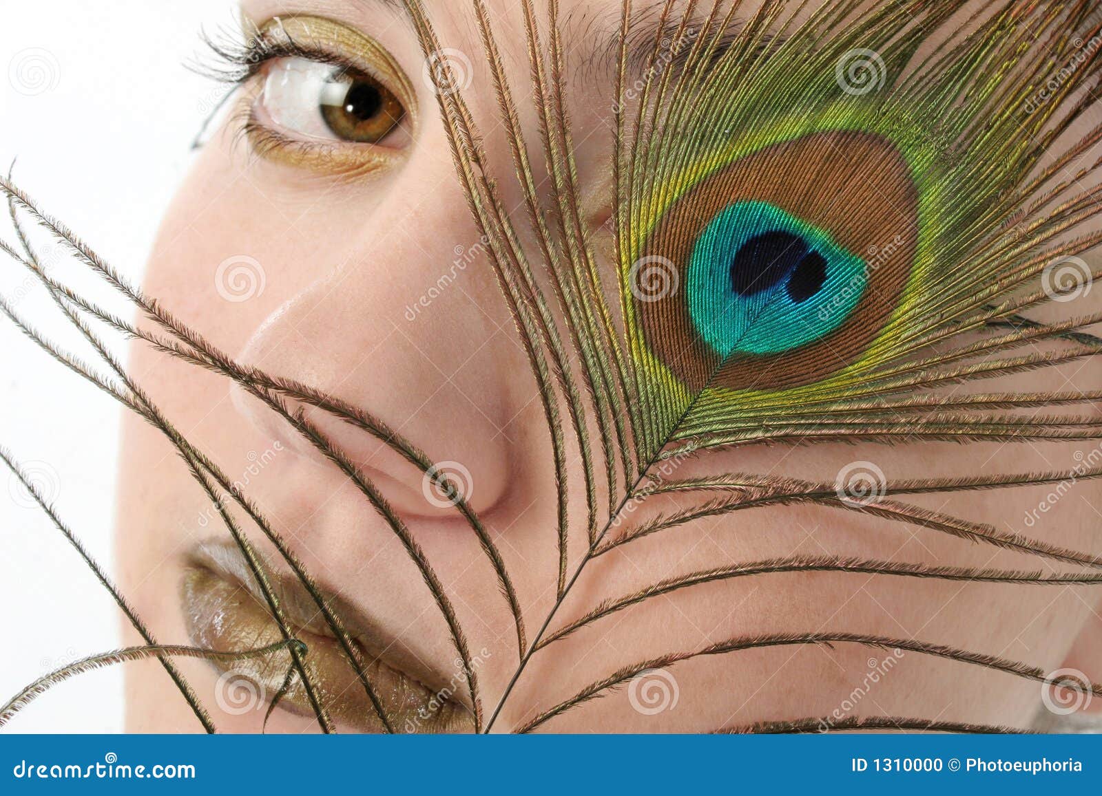 Peacock Feather Face Painting