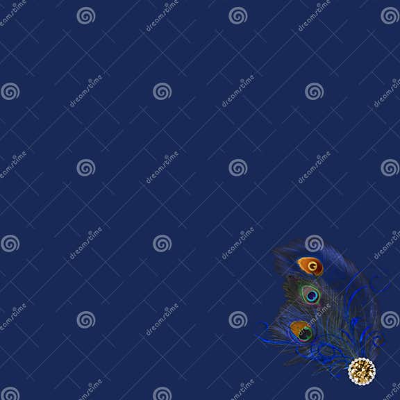 Peacock Feathers Corner stock illustration. Illustration of peacock ...