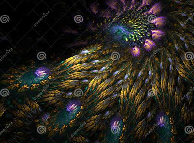 Peacock feathers fractal stock photo. Image of exotic - 4131590