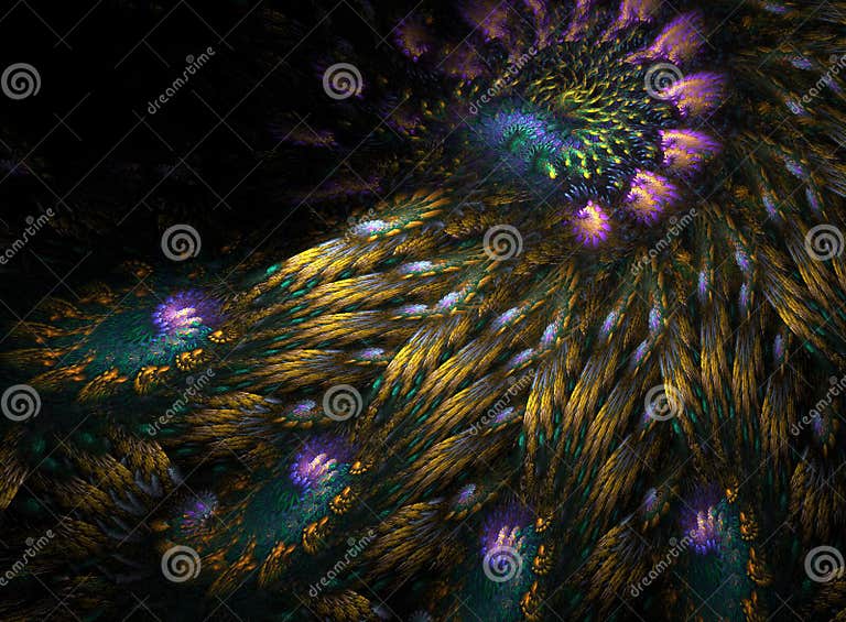Peacock feathers fractal stock photo. Image of exotic - 4131590