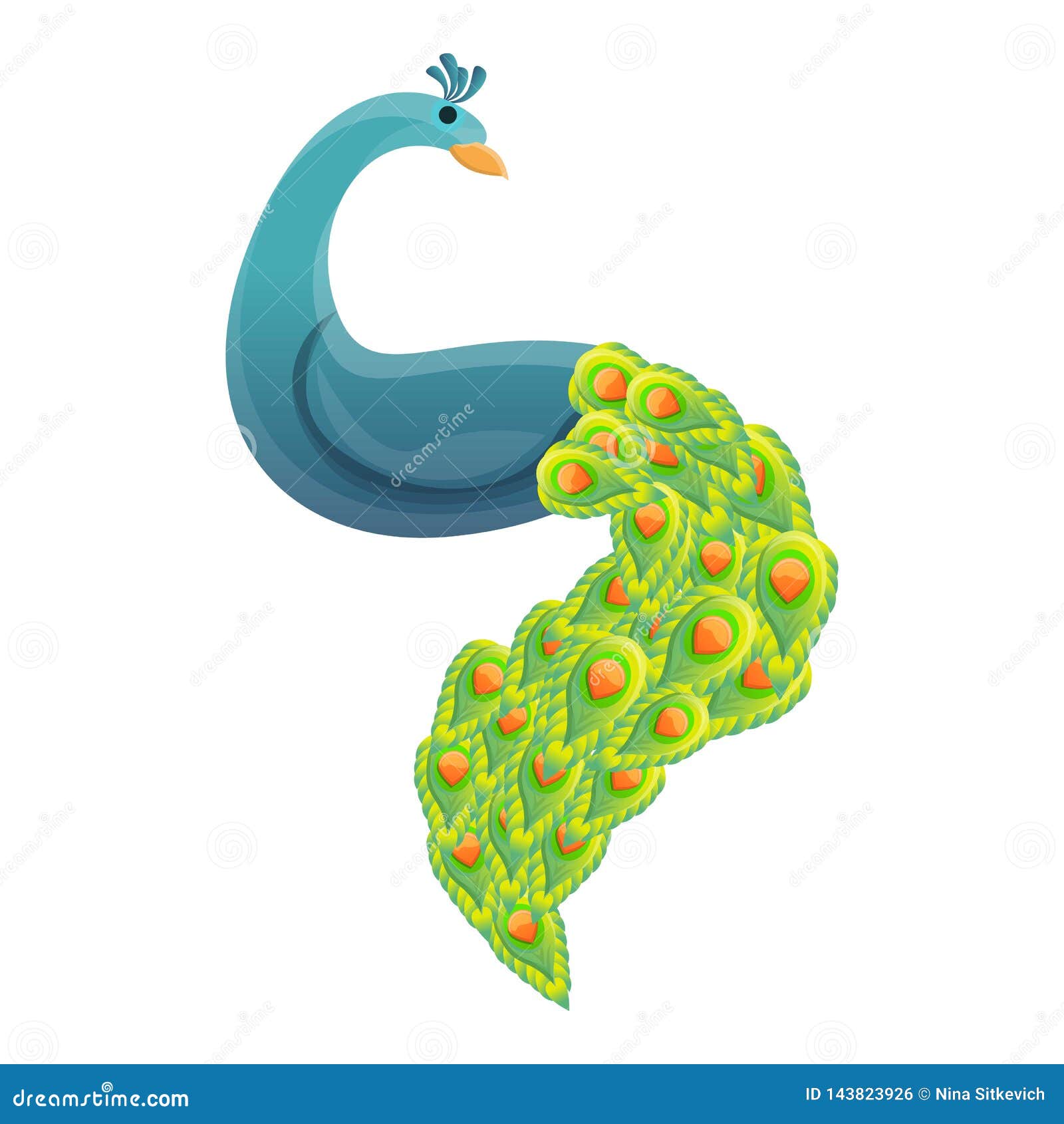 Peacock Icon Silhouette Logo Design Isolated On White Background Stock ...