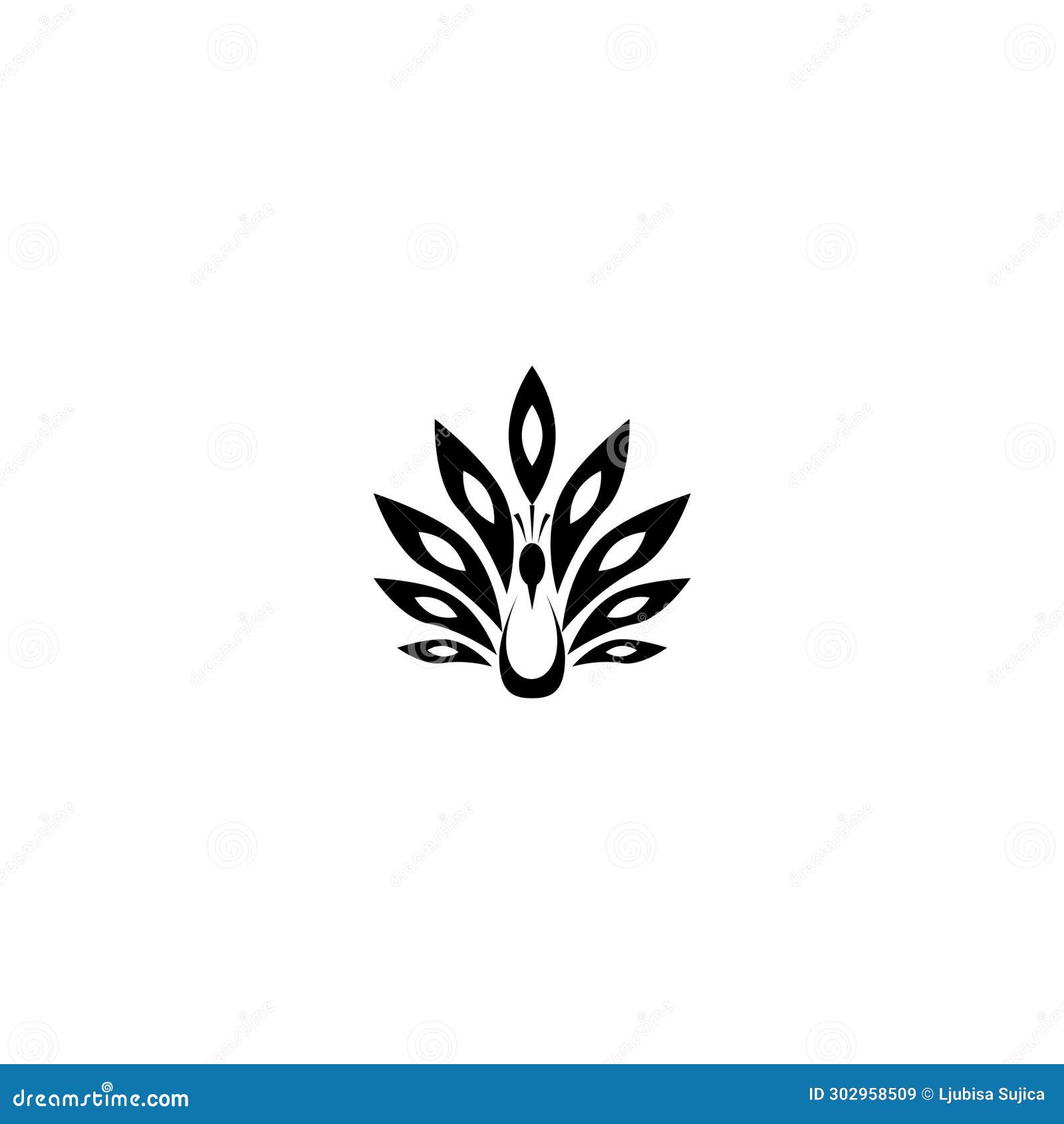 Peacock Icon Silhouette Logo Design Isolated On White Background Stock ...