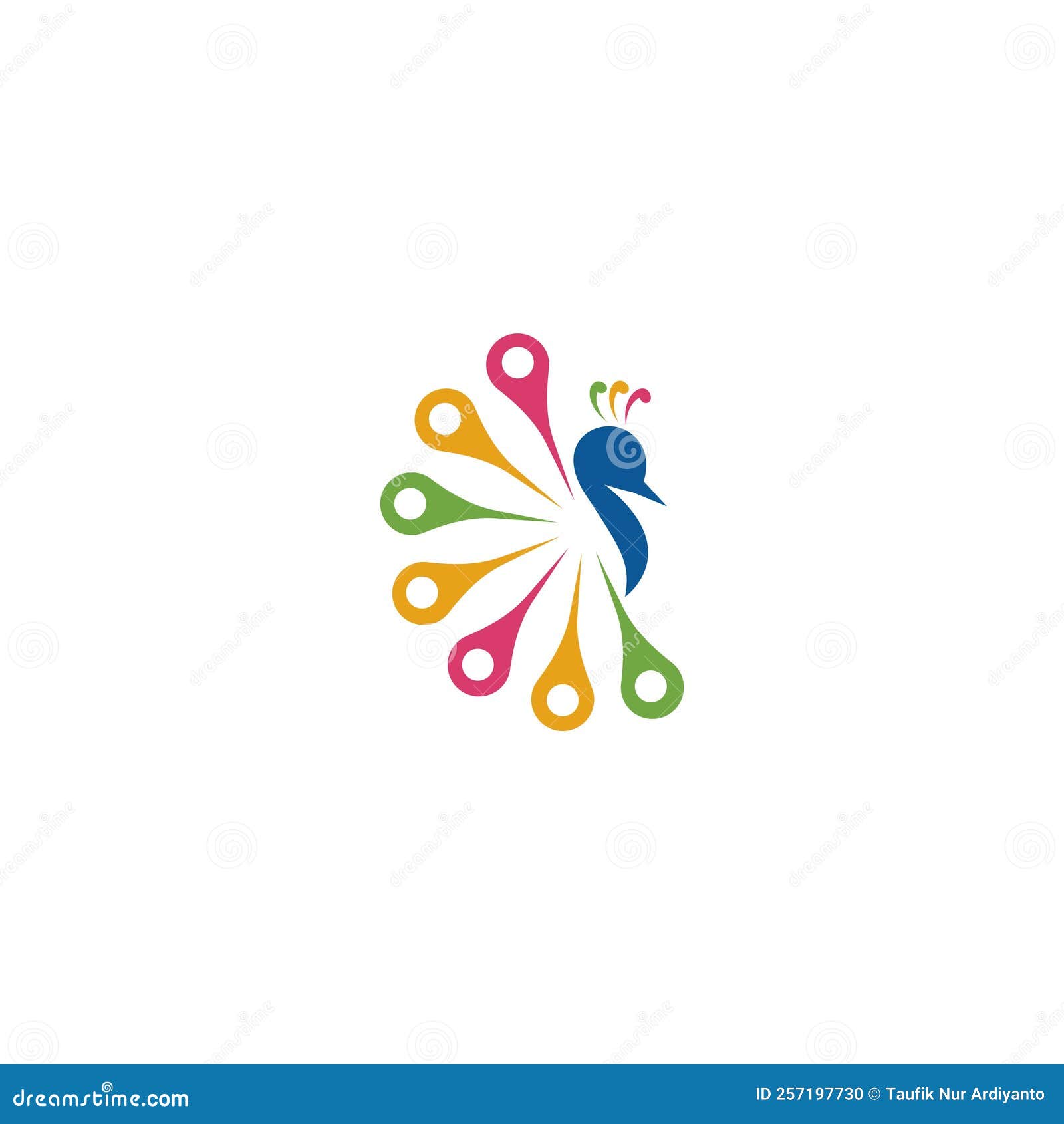 Peacock Icon Logo Illustration Design Stock Illustration - Illustration ...