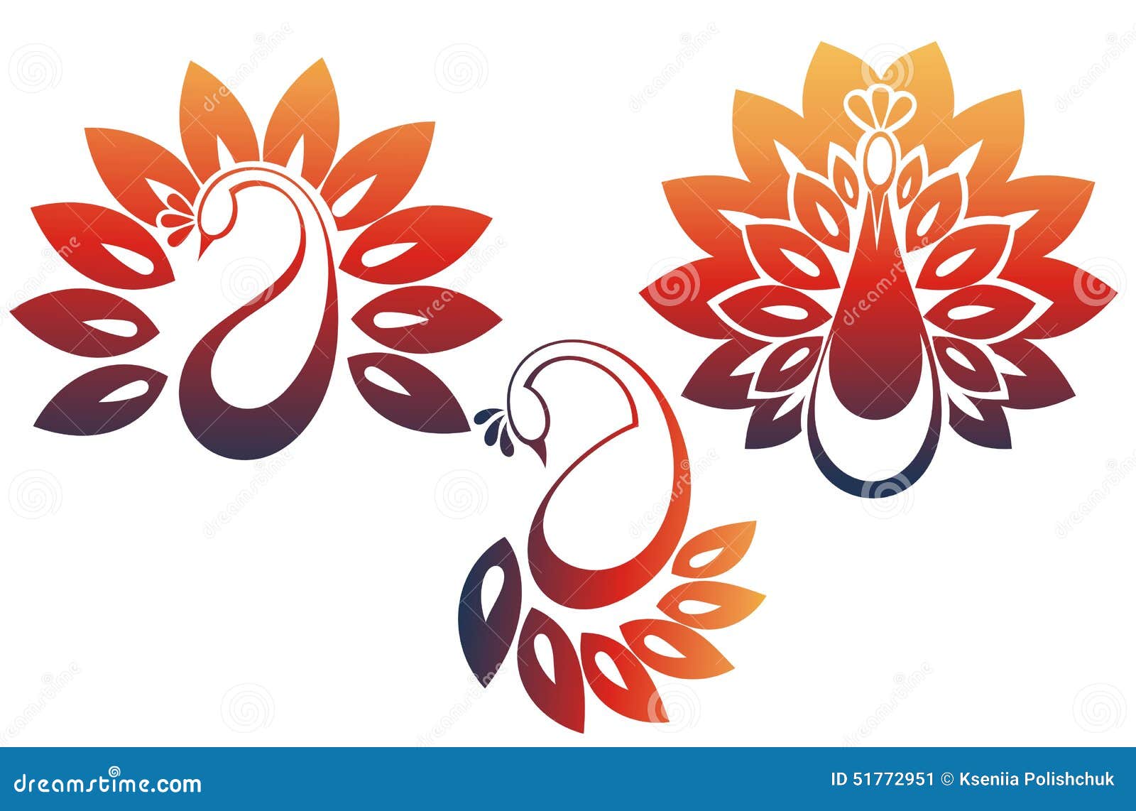 Peacock label stock vector. Illustration of lines, element - 51772951