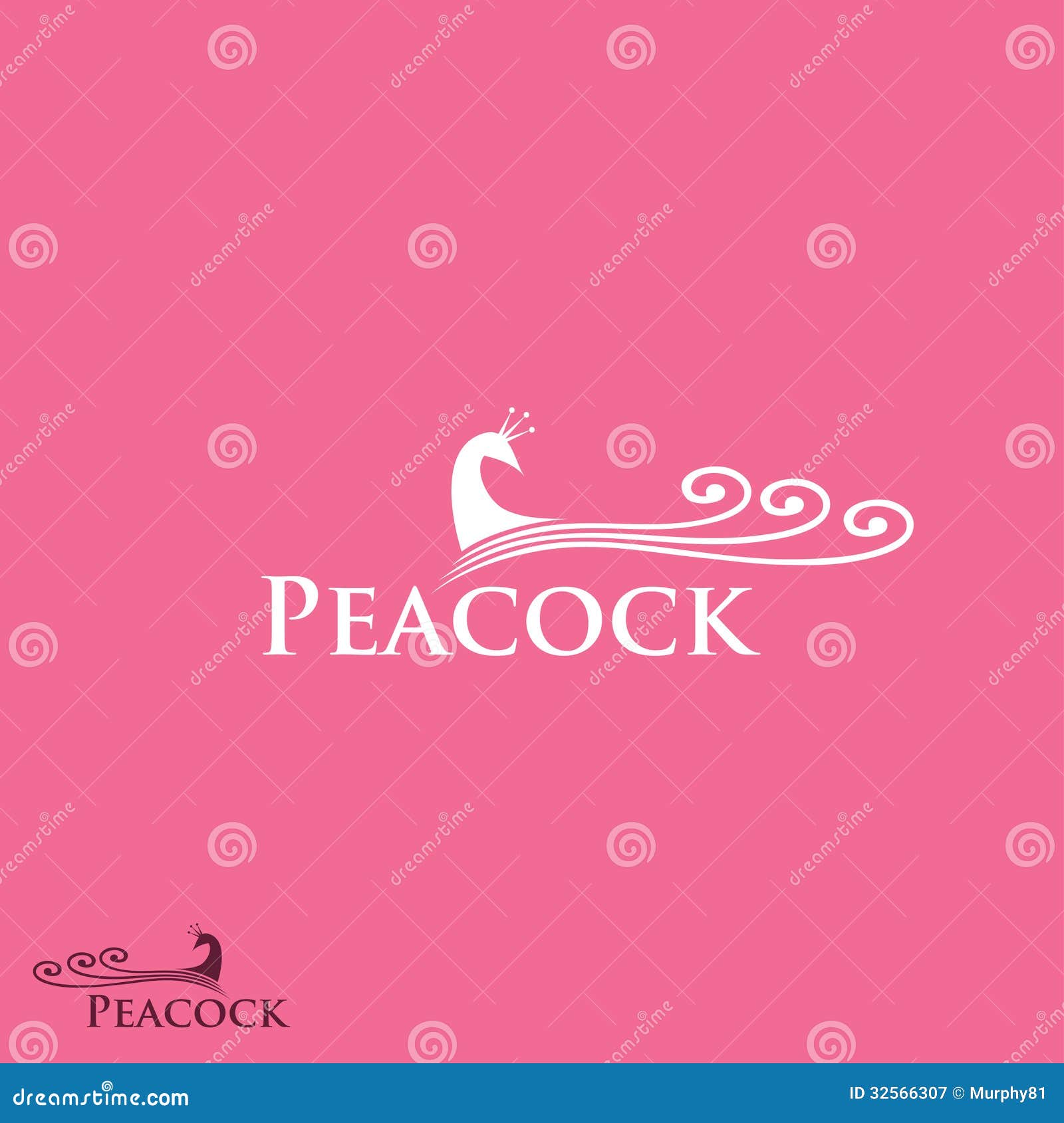 Peacock label stock vector. Illustration of oriental - 32566307