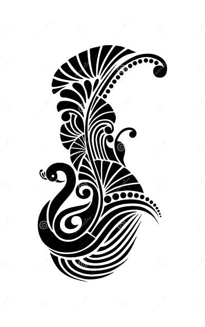 Peacock Laser Cutting Indian Design Stock Vector Illustration Of Wood