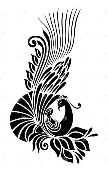 Peacock Laser Cutting Indian Design Stock Vector Illustration Of