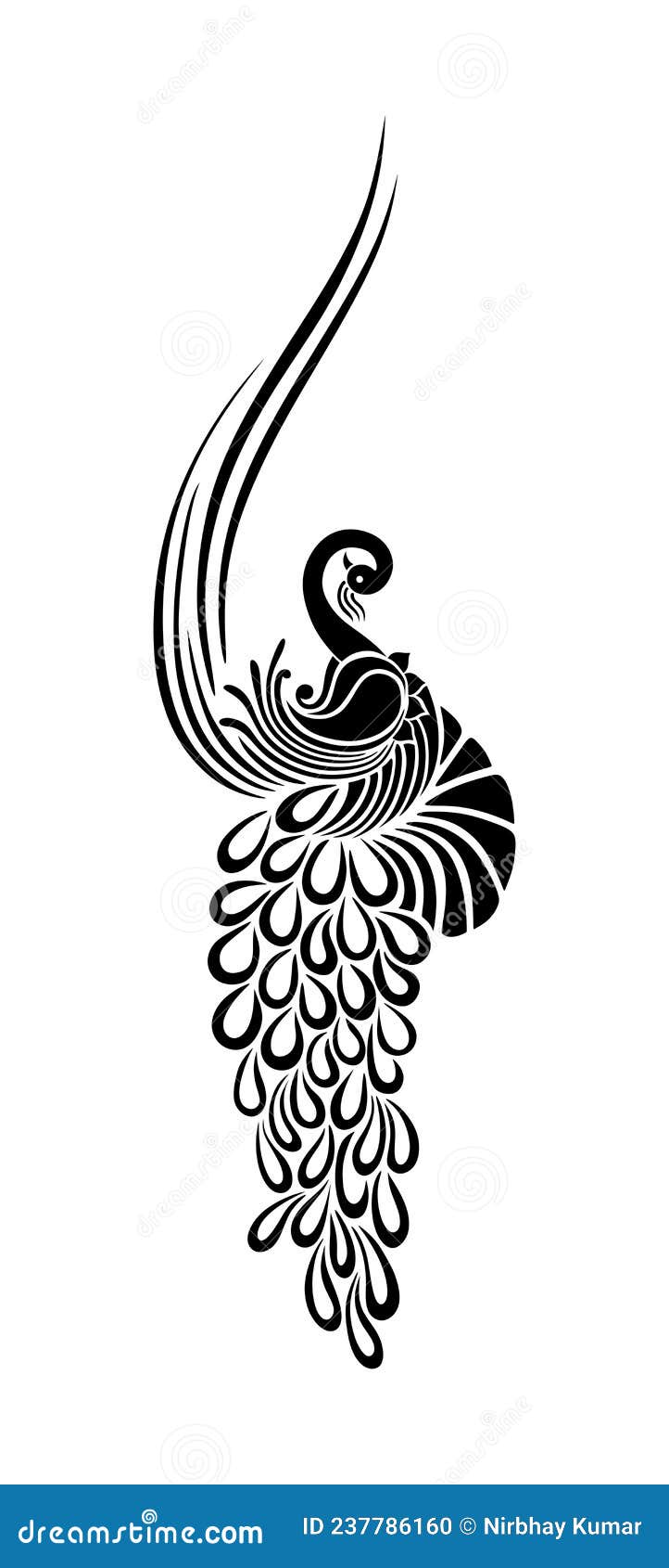 Peacock Laser Cutting Indian Design Stock Vector Illustration Of Carving Greeting 237786160