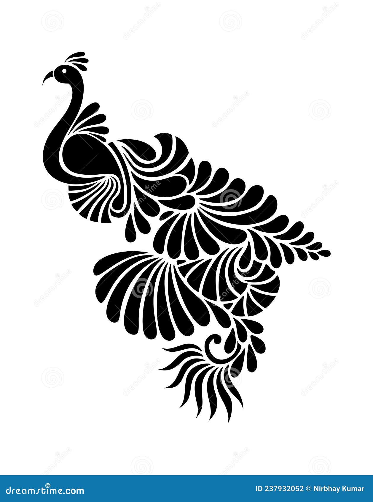 Peacock Laser Cutting Indian Design Stock Vector Illustration Of Printing Vector 237932052