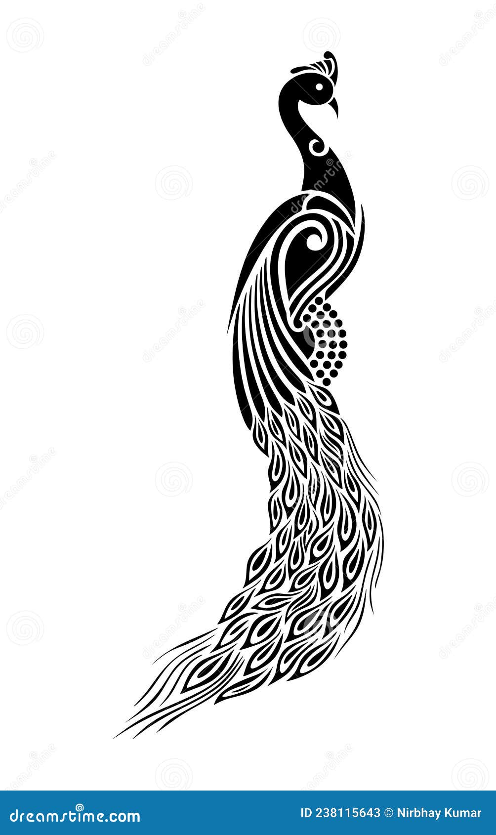 Peacock Laser Cutting Indian Design Stock Vector Illustration Of Beauty Stylized 238115643