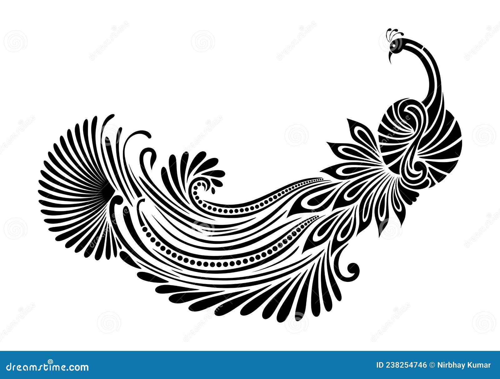 Peacock Laser Cutting Indian Design Stock Vector Illustration Of Elegant Fashion 238254746