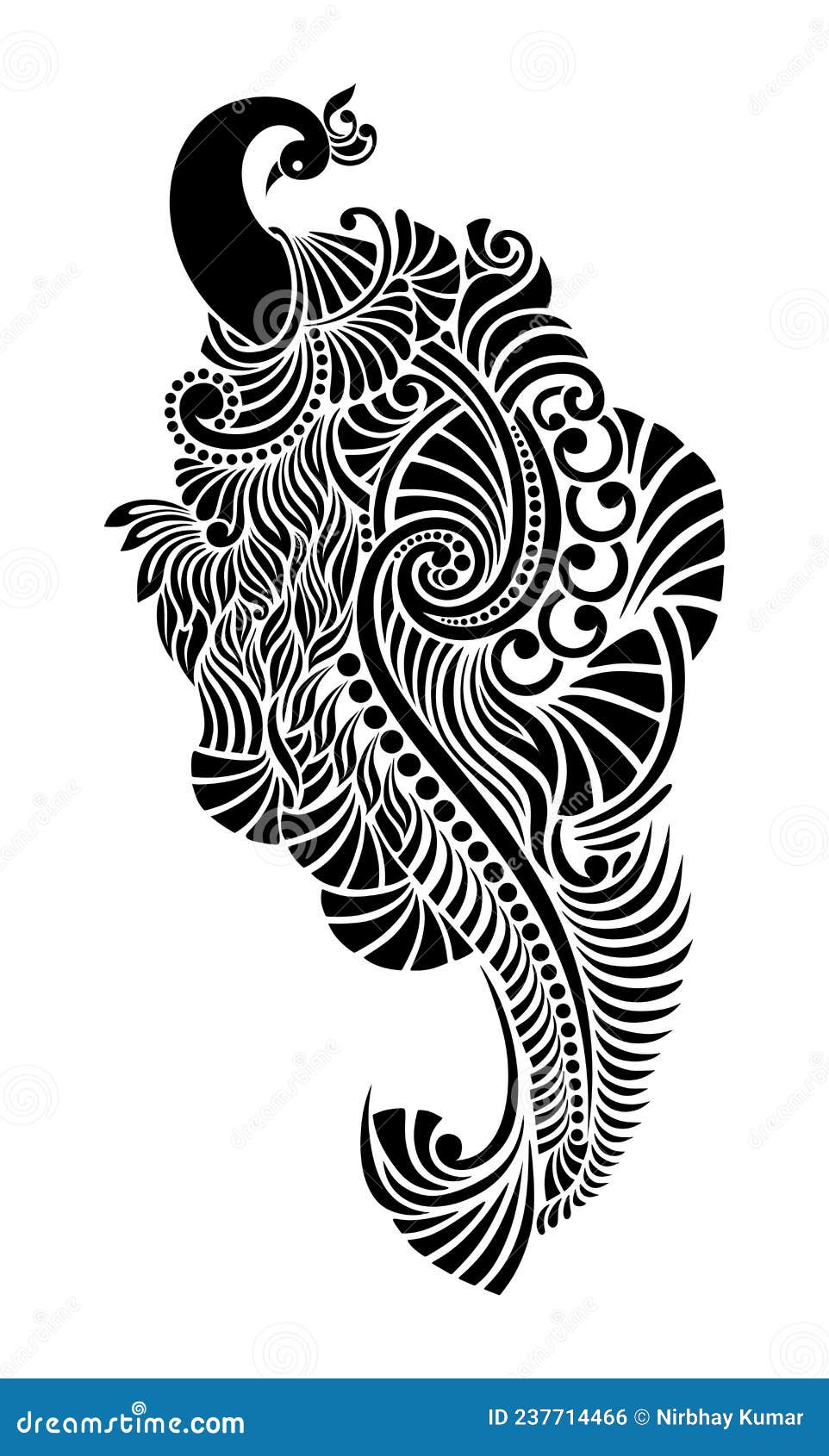Peacock Laser Cutting Indian Design Stock Vector - Illustration of ...