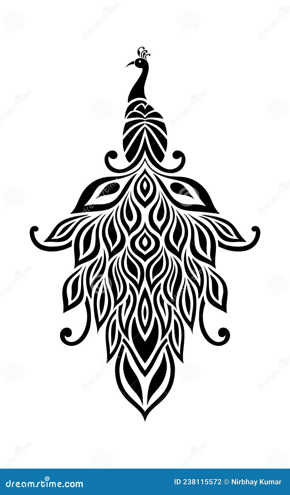 Peacock Laser Cutting Indian Design Stock Vector Illustration Of Isolated Peacock 238115572