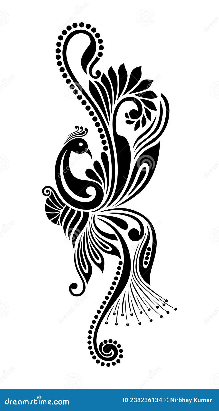 Peacock Laser Cutting Indian Design Stock Vector Illustration Of Nature Laser 238236134