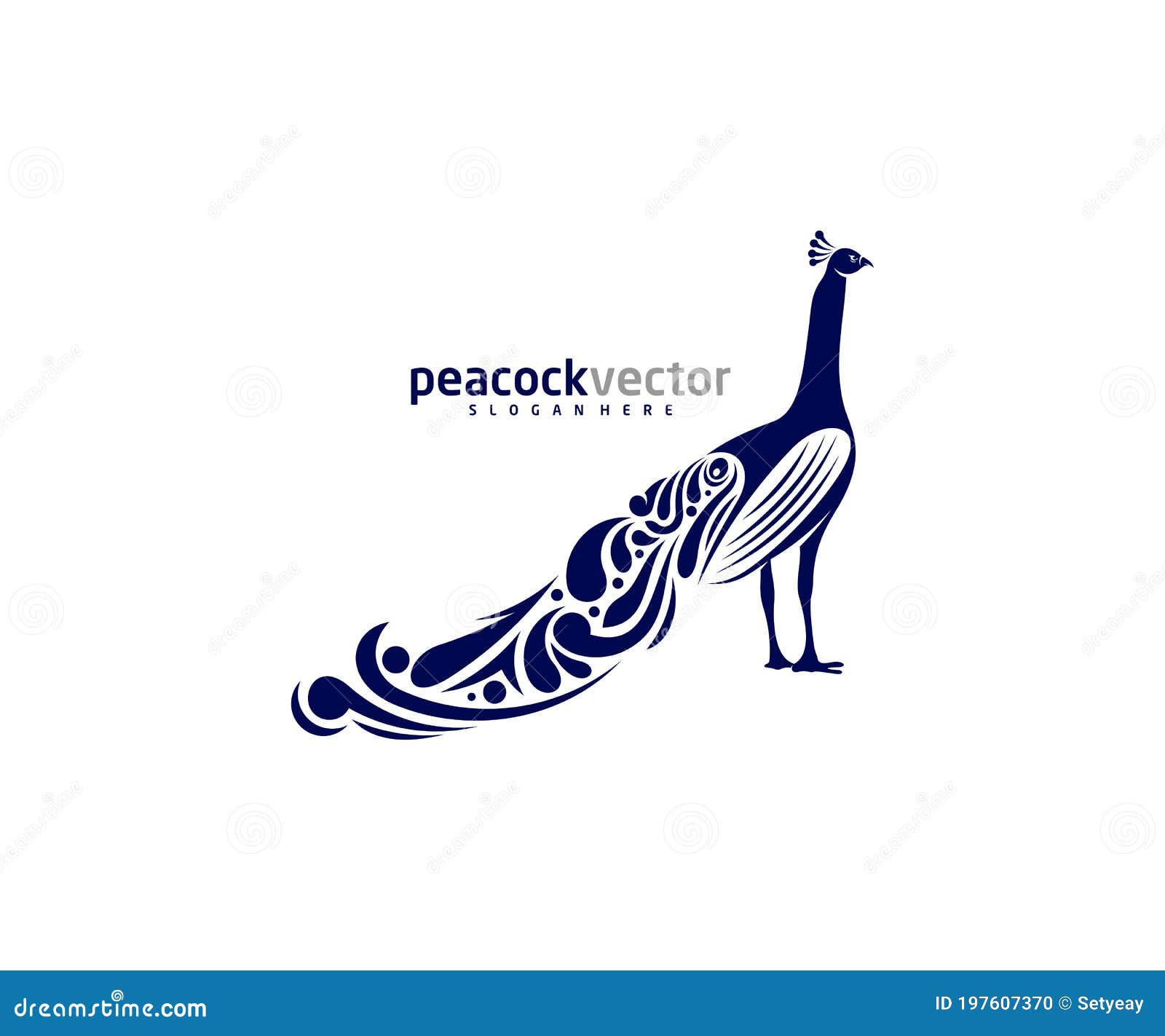 Peacock Logo Design Vector Template, Peacock Bird Illustration Stock ...