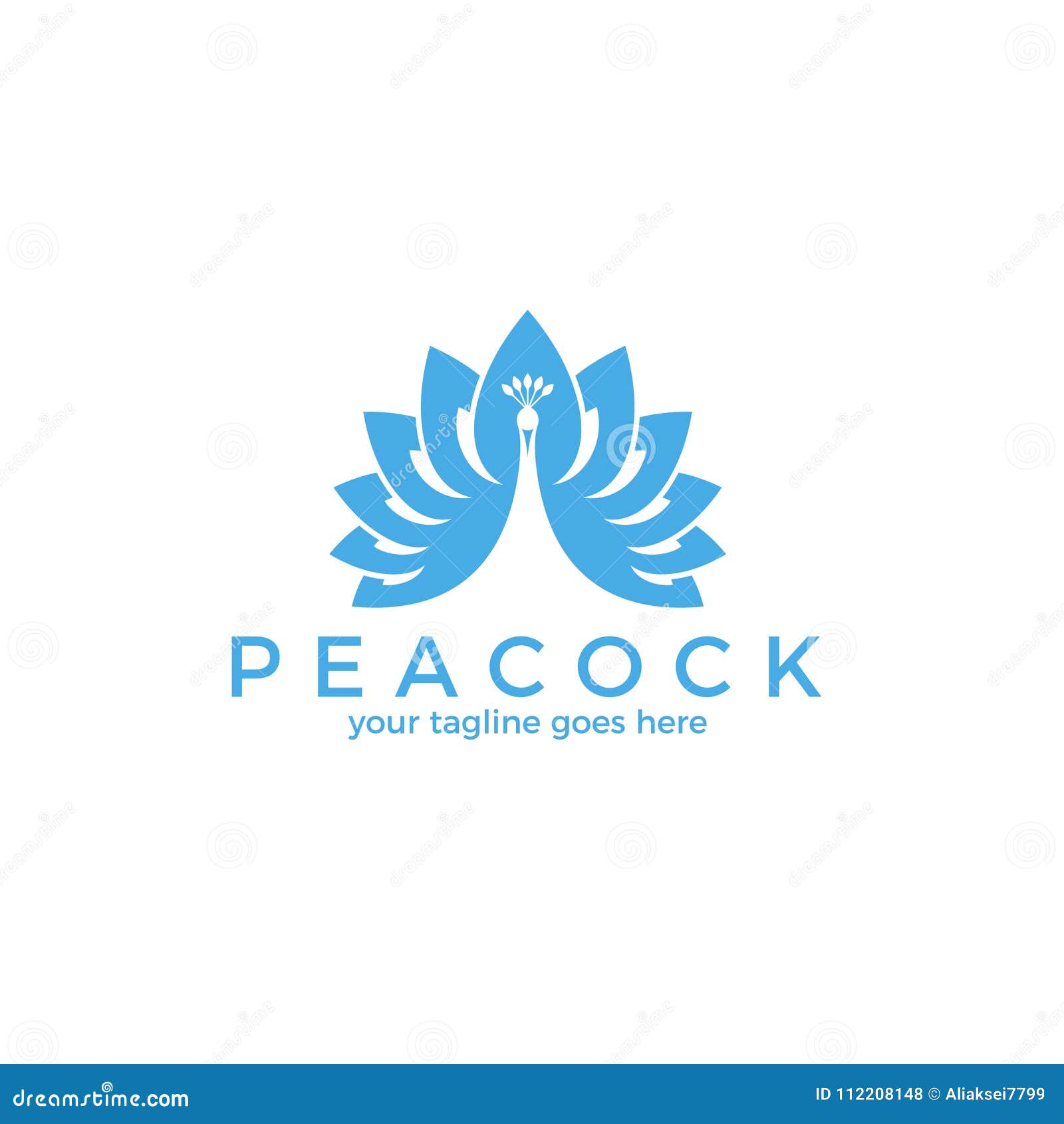Peacock. Logo stock vector. Illustration of emblem, logo - 112208148