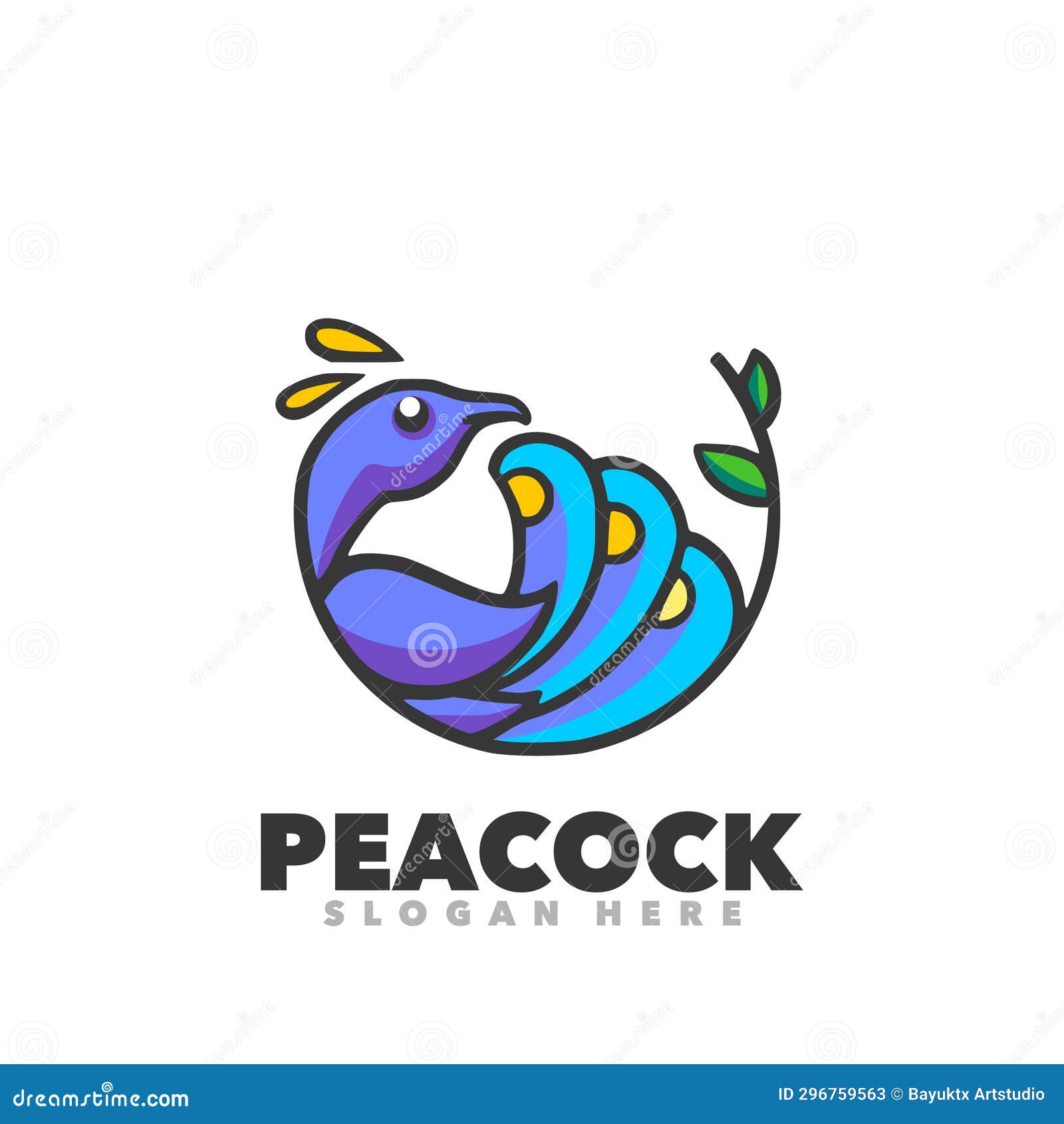 Peacock mascot logo design stock illustration. Illustration of ...