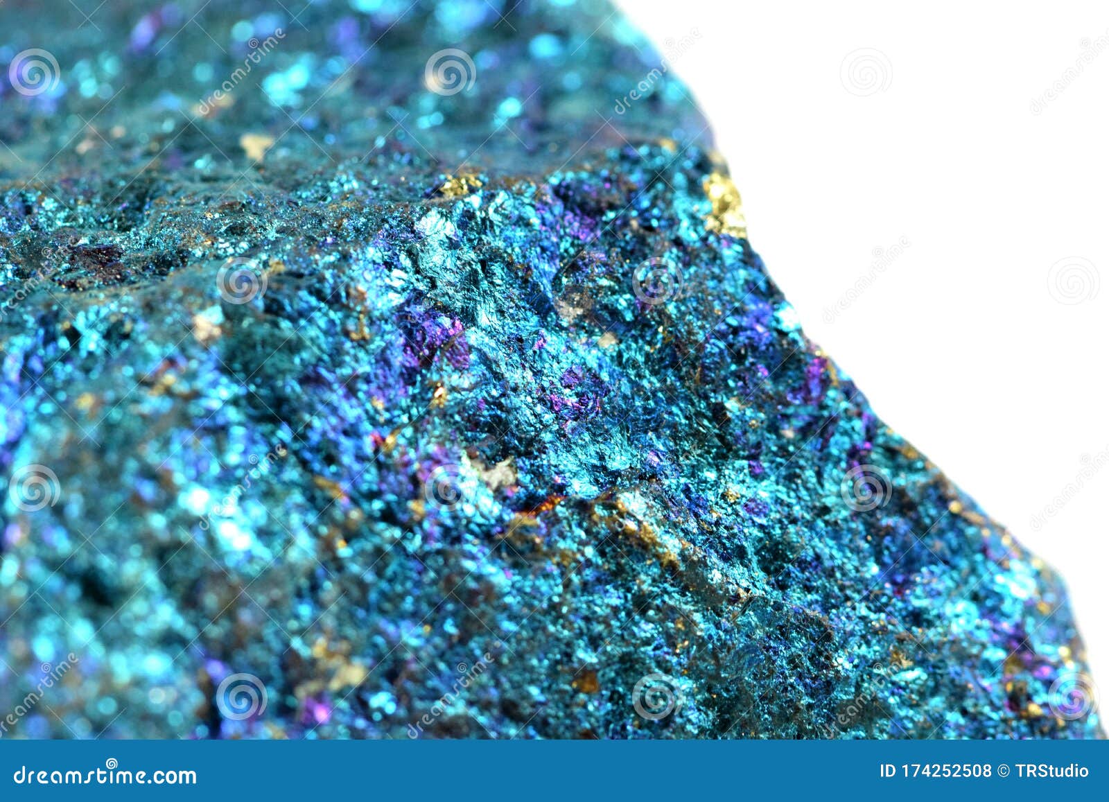 Peacock Ore / Bornite Closeup Stock Photo - Image of green, rough ...