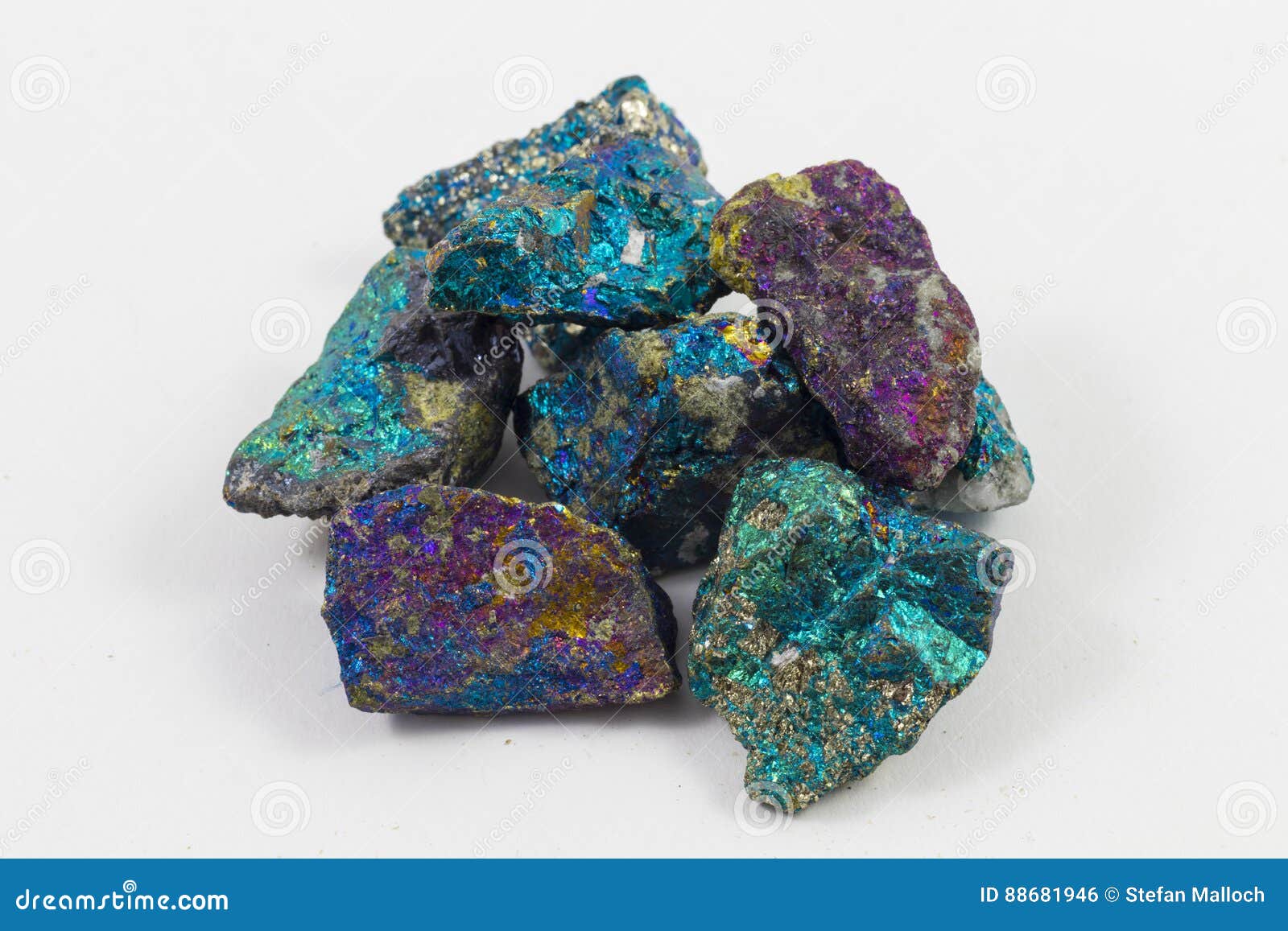 Peacock Ore stock photo. Image of crystal, copper, chuck - 88681946