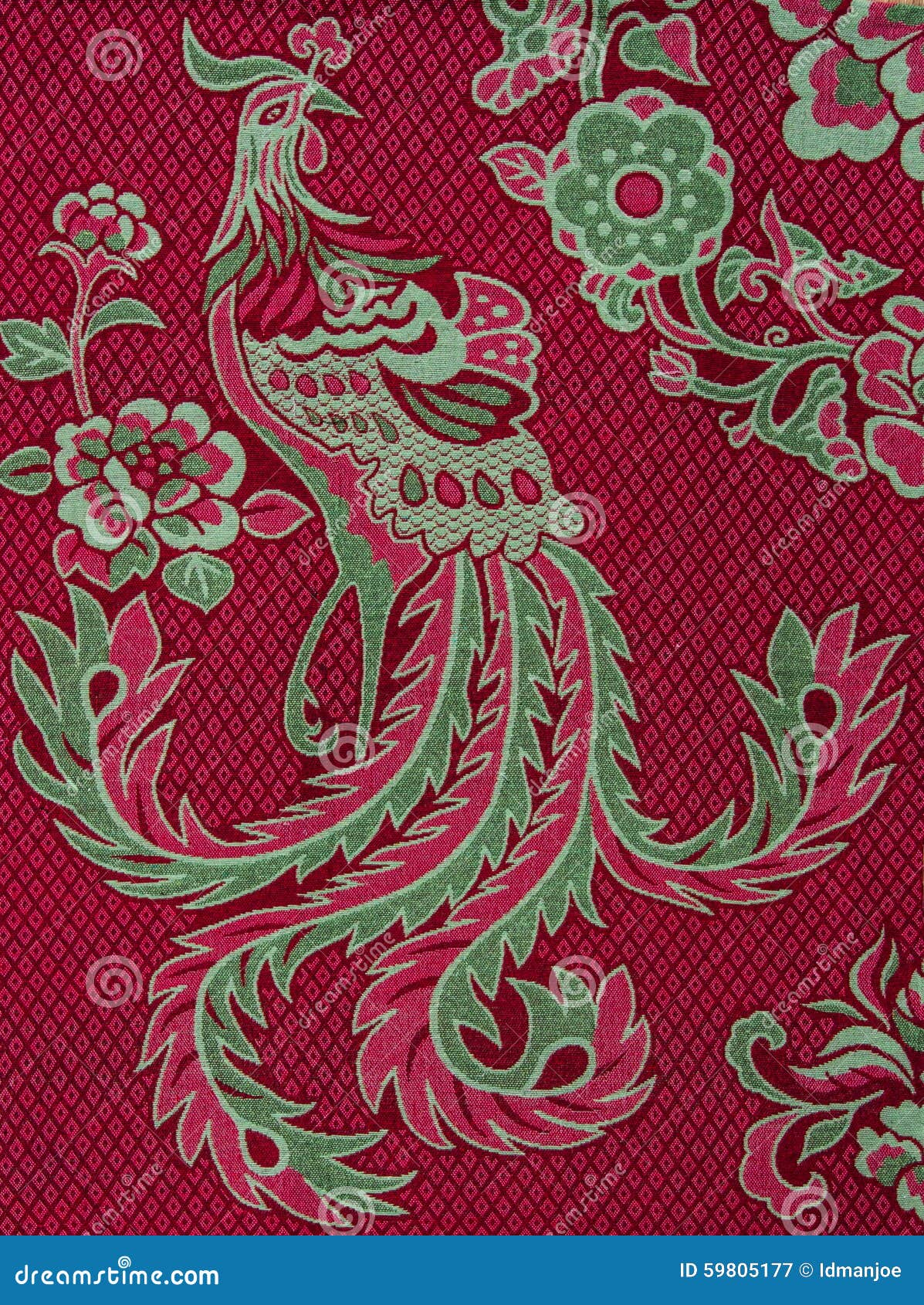 Peacock pattern fabric stock image. Image of flower, flora - 59805177