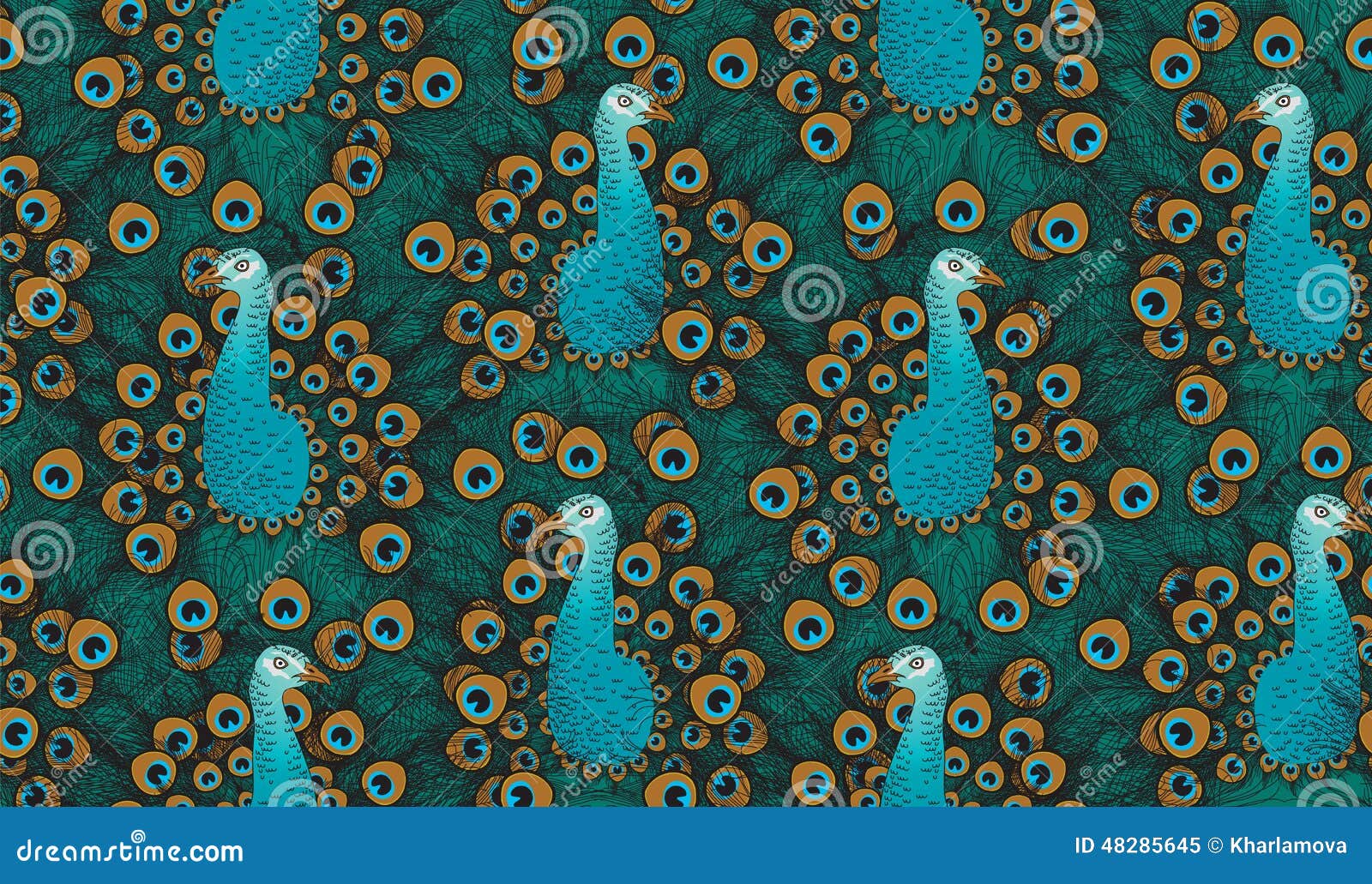 Peacock stock illustration. Illustration of fashioned - 48285645