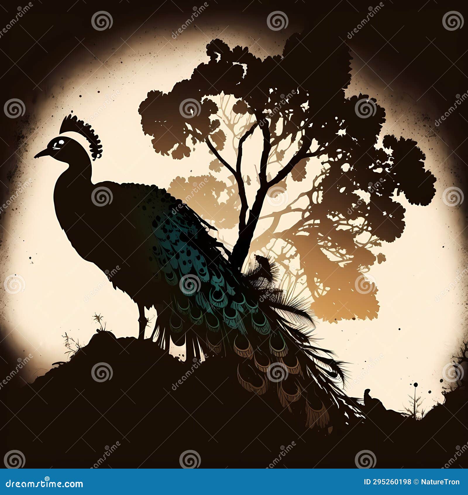 Peacock in the Sun Peacock in the Sunset Peacock on the Beach Stock ...