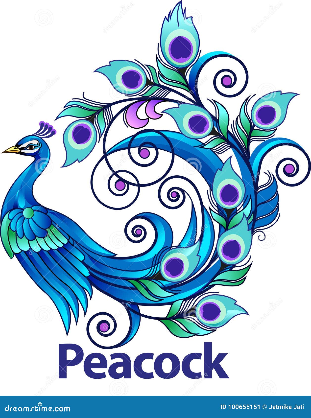 Peacock Vector Illustration | CartoonDealer.com #44394738