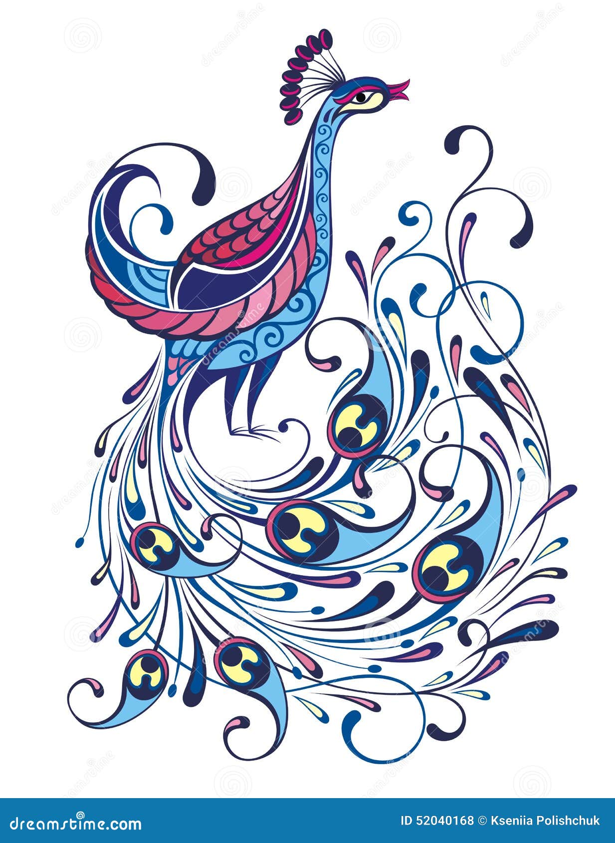 Peacock. Vector Background | CartoonDealer.com #52040168
