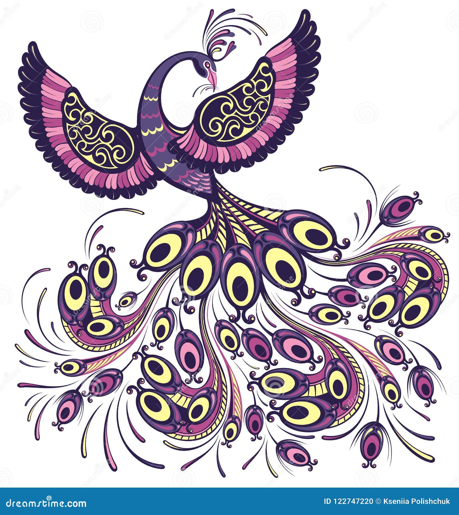 Peacock. Vector background stock vector. Illustration of peacock ...