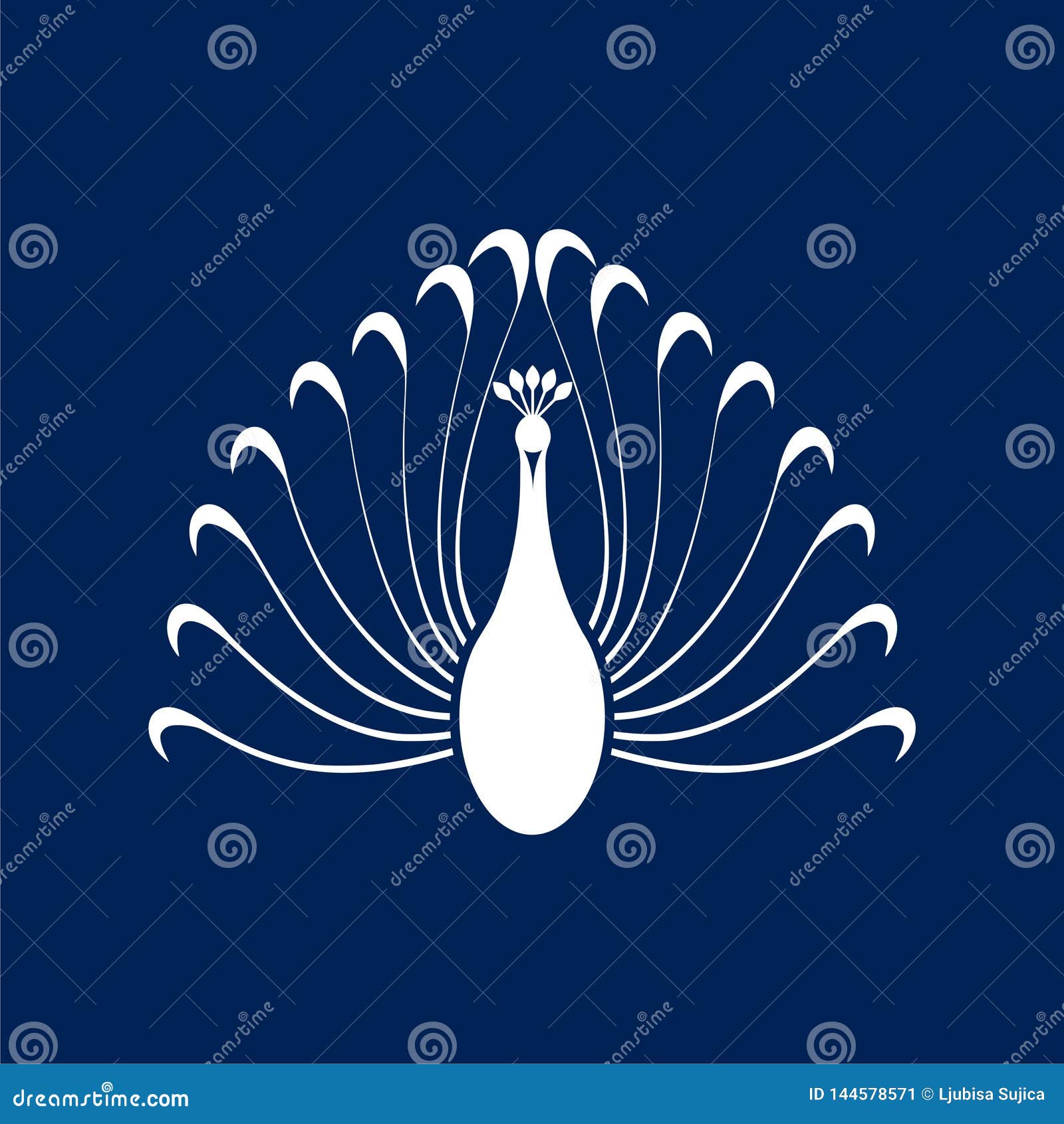 Peacock - Vector Illustration with Long Shadow Stock Vector ...