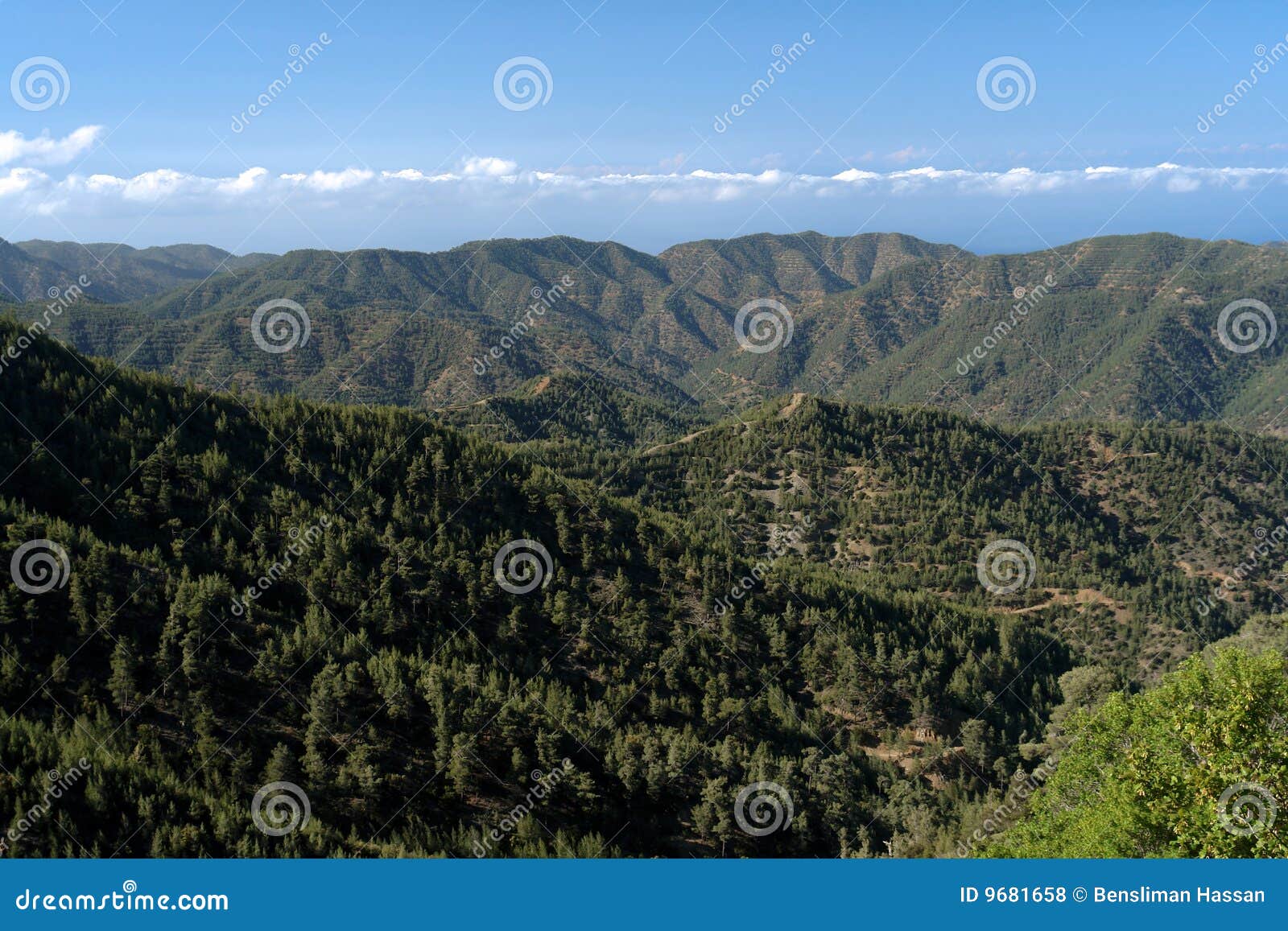 Peak of Cyprus Island, Troodos Mountains, Stock Photo - Image of ...