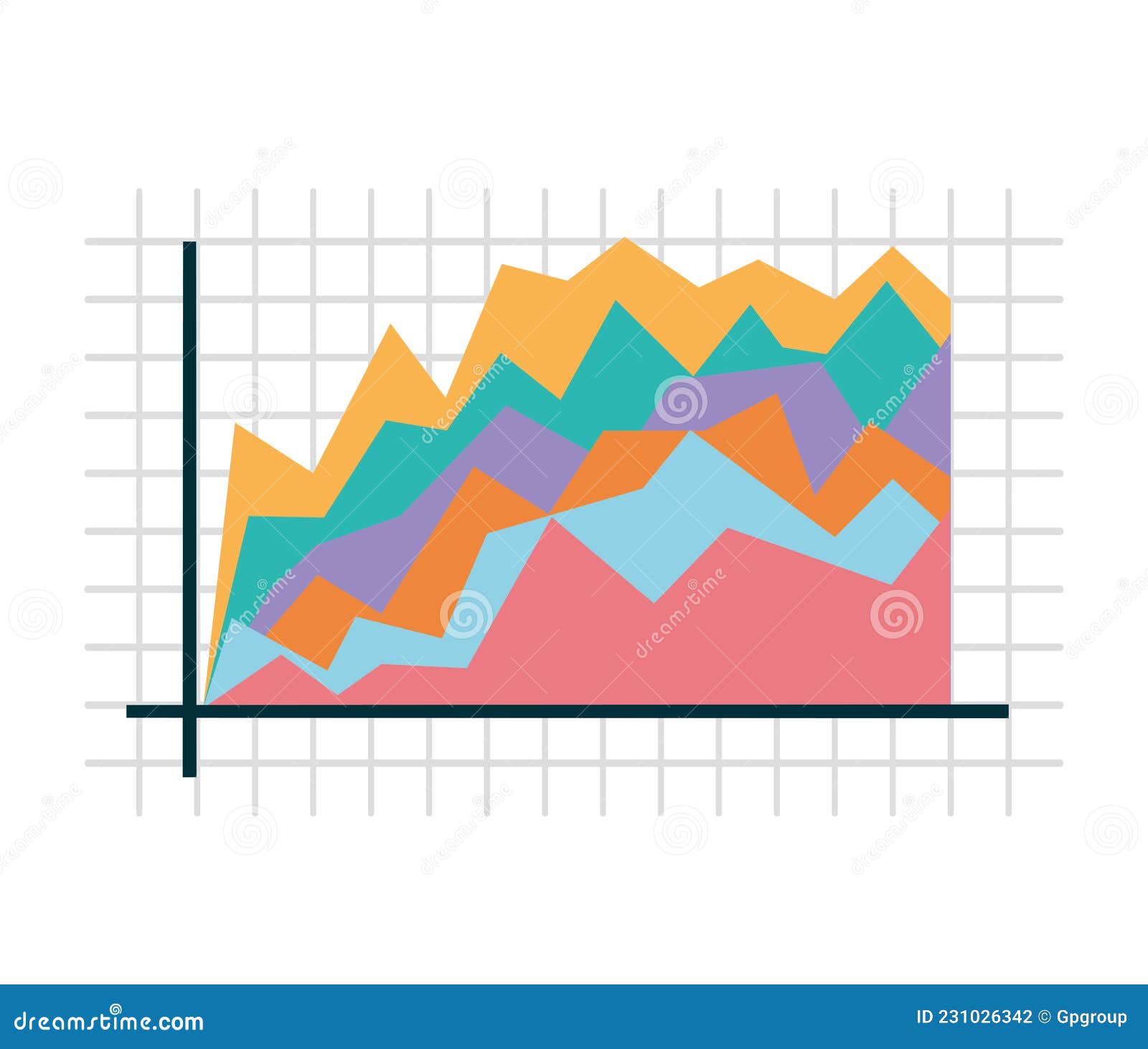 Peak graph design stock vector. Illustration of isolated - 231026342