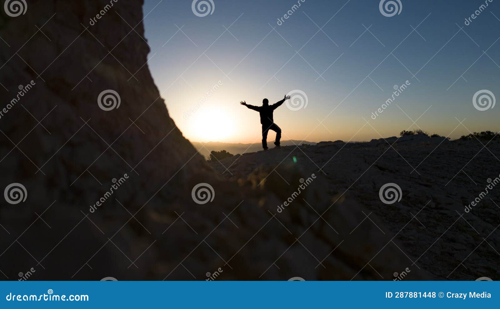 Peak Happiness of a Person Focused on Success Stock Photo - Image of ...