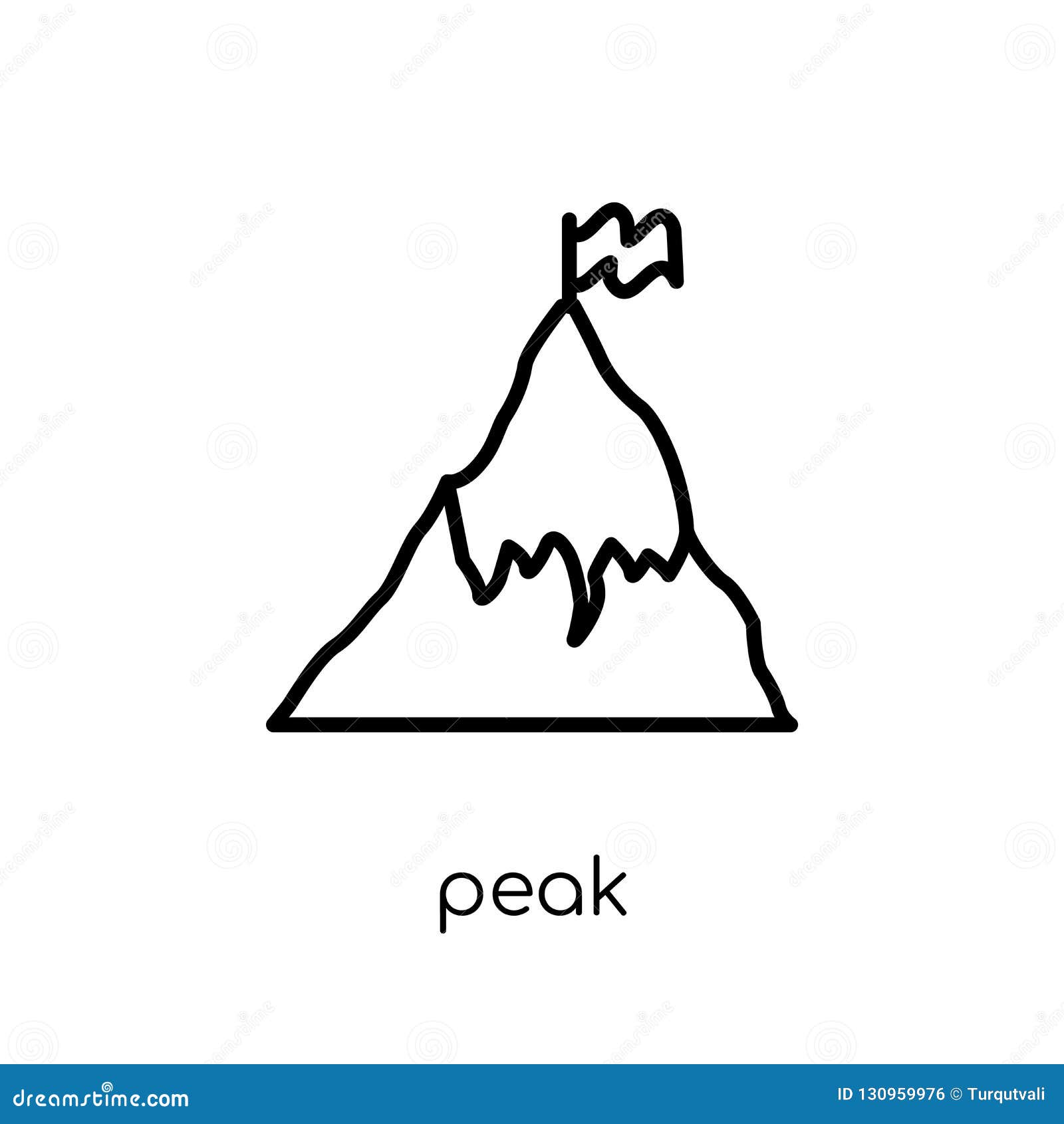 Peak icon from collection. stock vector. Illustration of sign - 130959976